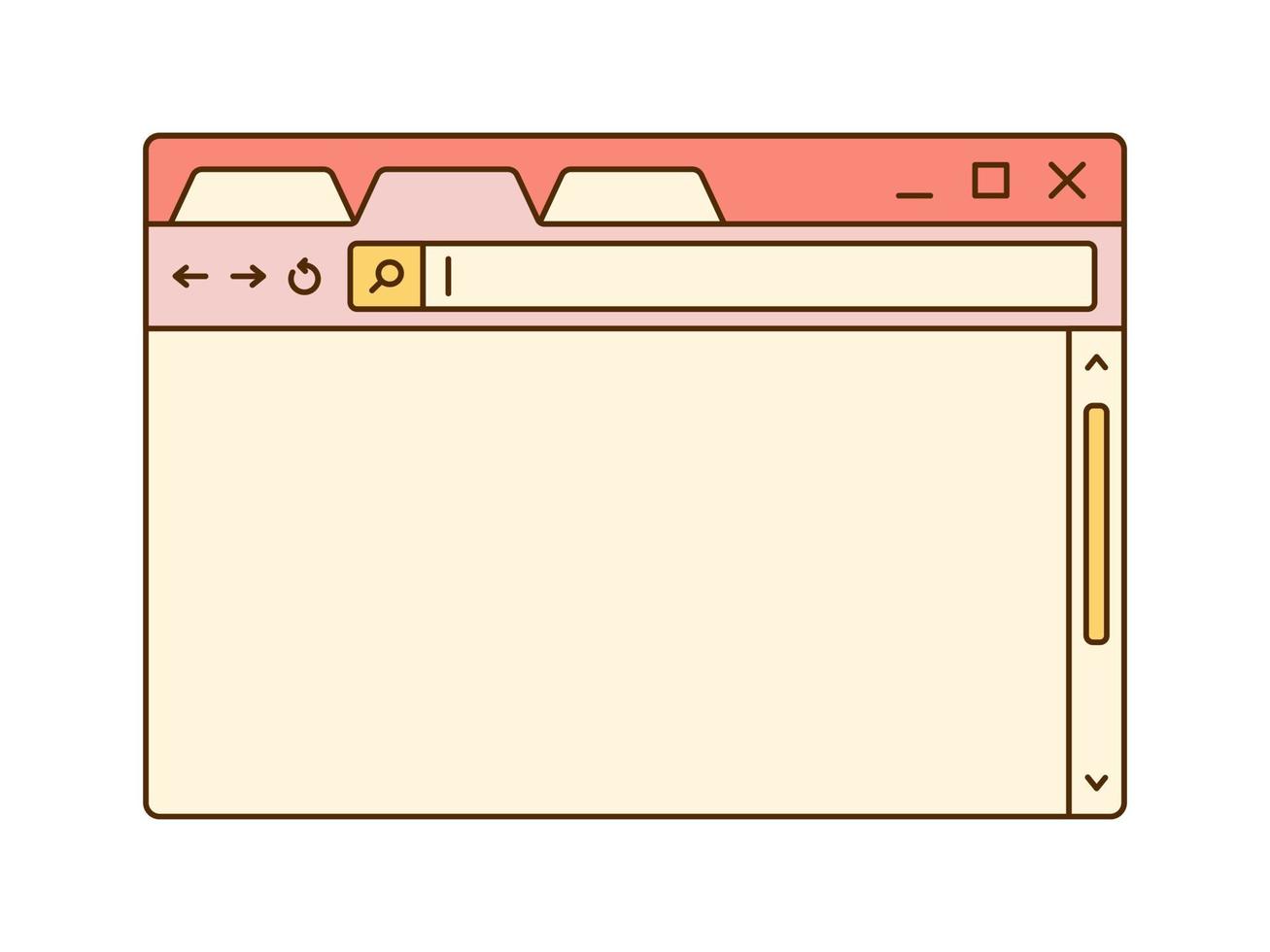 Vector retro browser. Empty design template. Nostalgic UI. Retro ... Vector retro browser. Empty design template. Nostalgic UI. Retro ...
