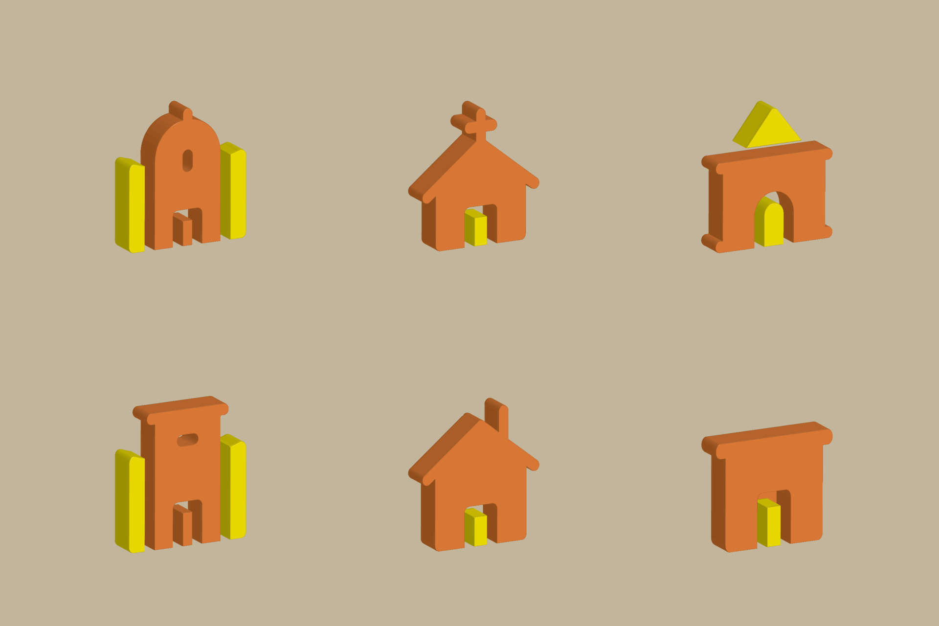 conjunto de diseño de vector de edificios 3d 10137068 Vector en Vecteezy