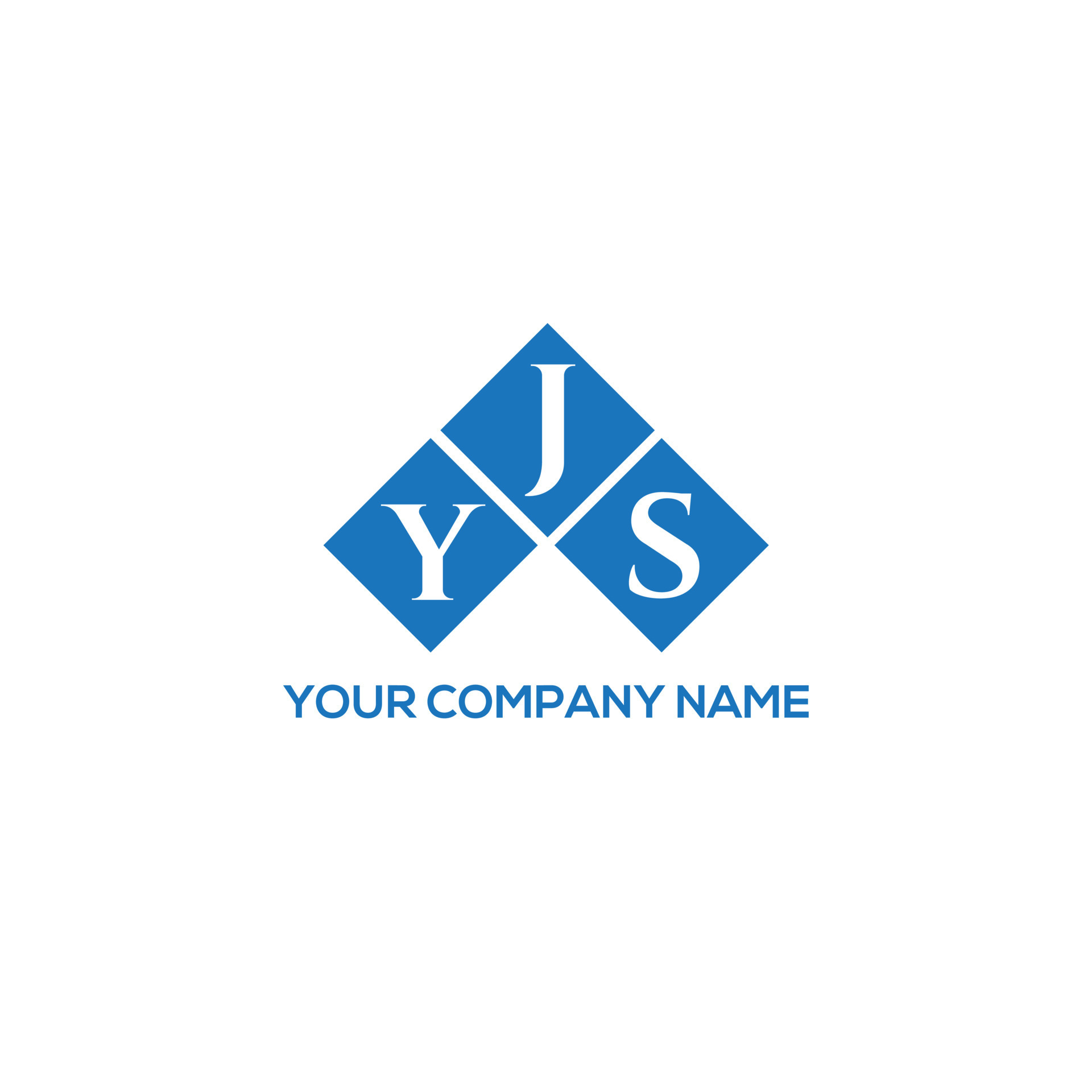 diseño de logotipo de letra yjs sobre fondo blanco. yjs iniciales creativas carta logo concepto ...