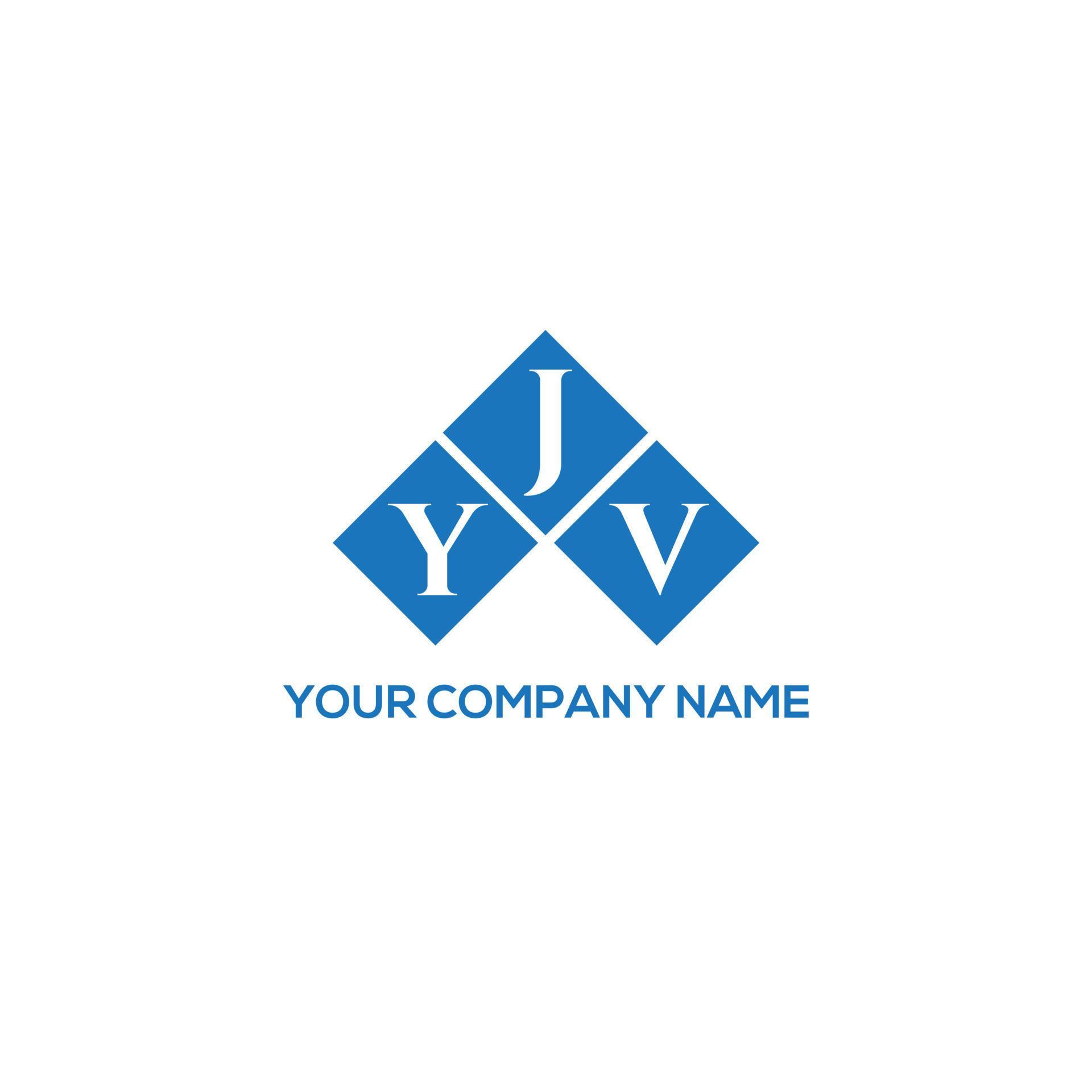 YJV letter logo design on WHITE background. YJV creative initials letter logo concept. YJV ...