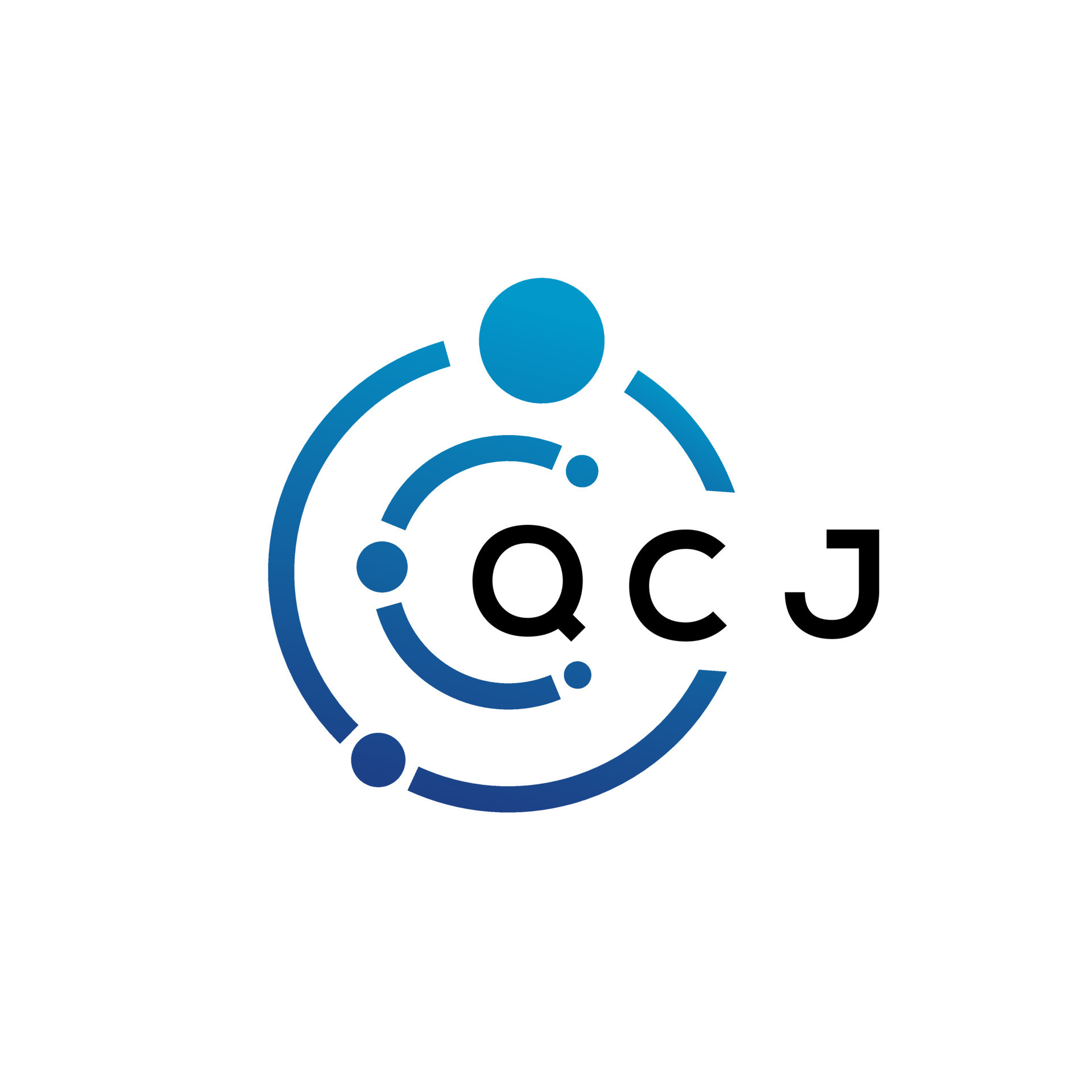 Qcj Letter Technology Logo Design On White Background Qcj Creative Initials Letter It Logo