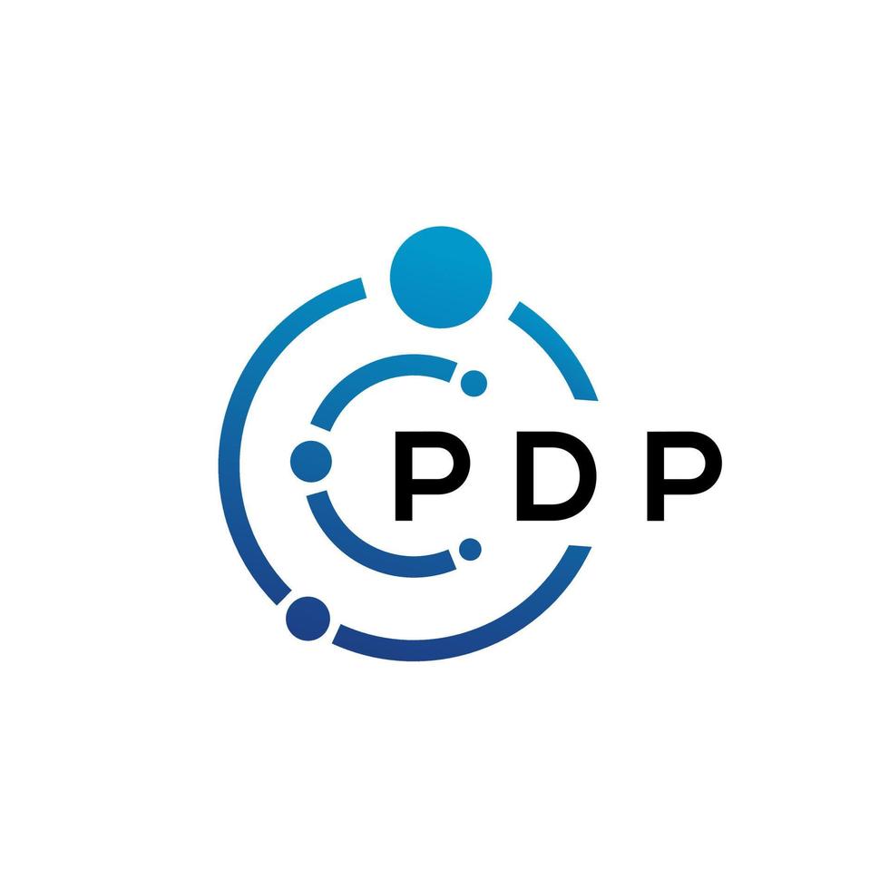Pdp Letter Technology Logo Design On White Background Pdp Creative Initials Letter It Logo