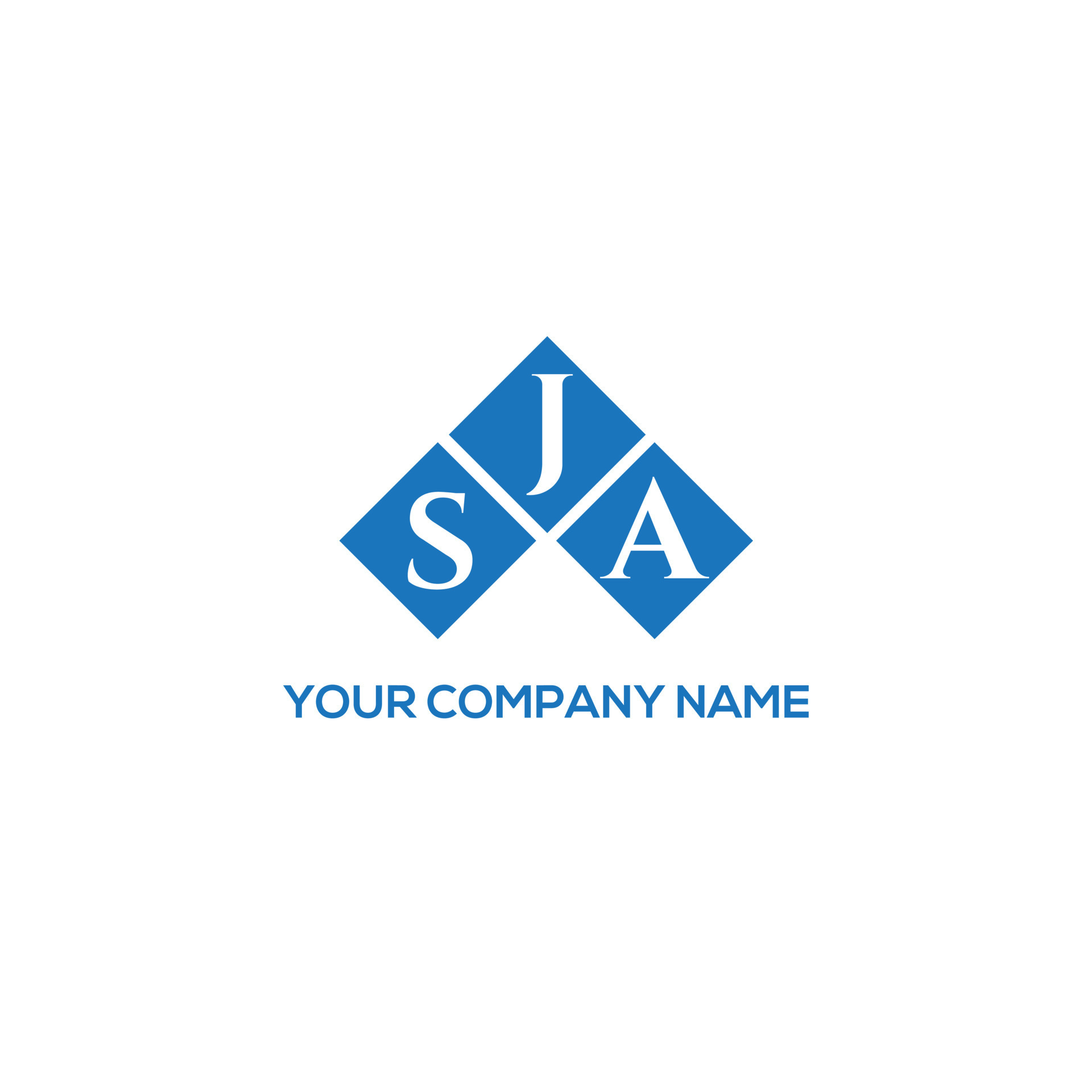 SJA letter logo design on WHITE background. SJA creative initials letter logo concept. SJA ...