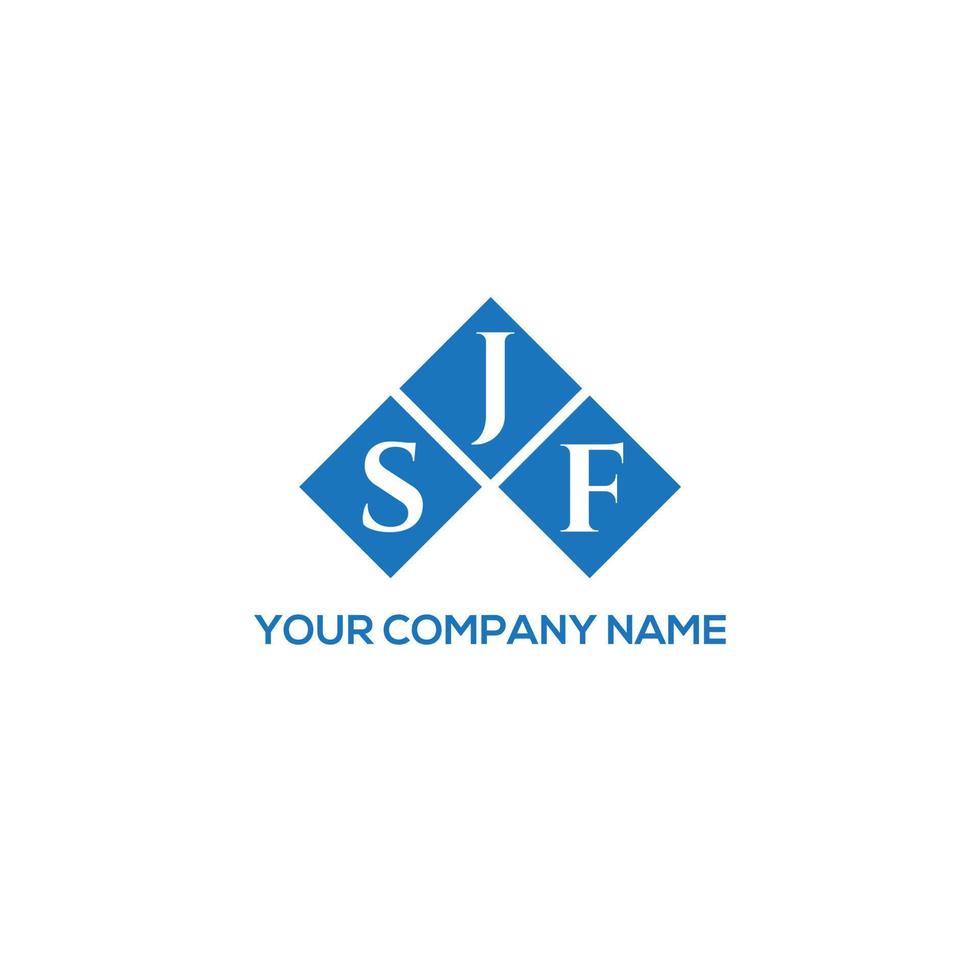 diseño de logotipo de letra sjf sobre fondo blanco. Concepto de logotipo de letra de iniciales ...