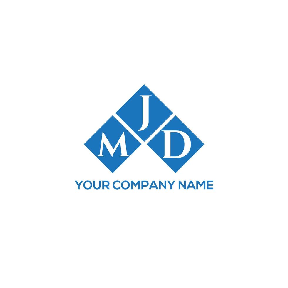 MJD letter logo design on WHITE background. MJD creative initials letter logo concept. MJD ...