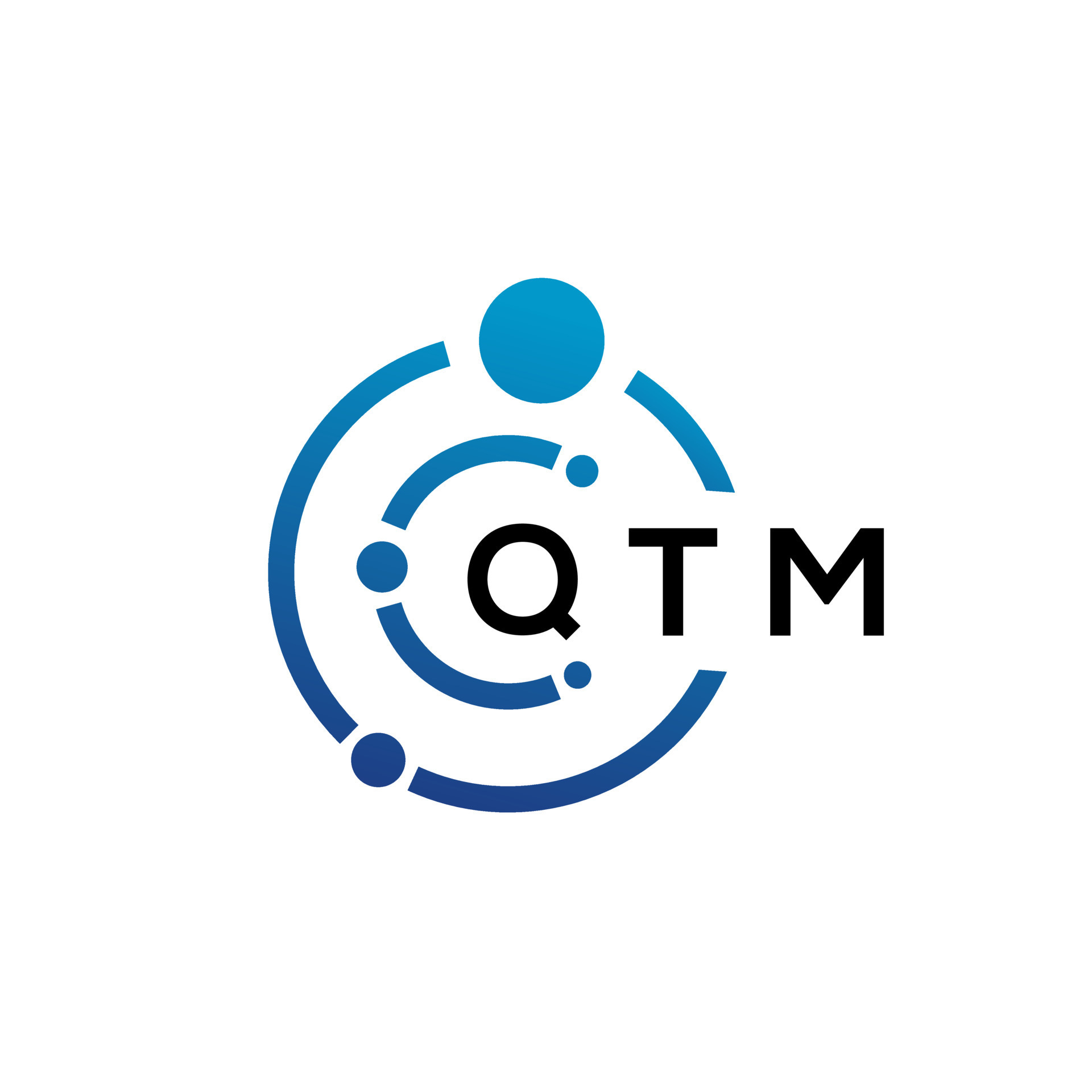 diseño de logotipo de tecnología de letra qtm sobre fondo blanco. qtm creative initials letter ...