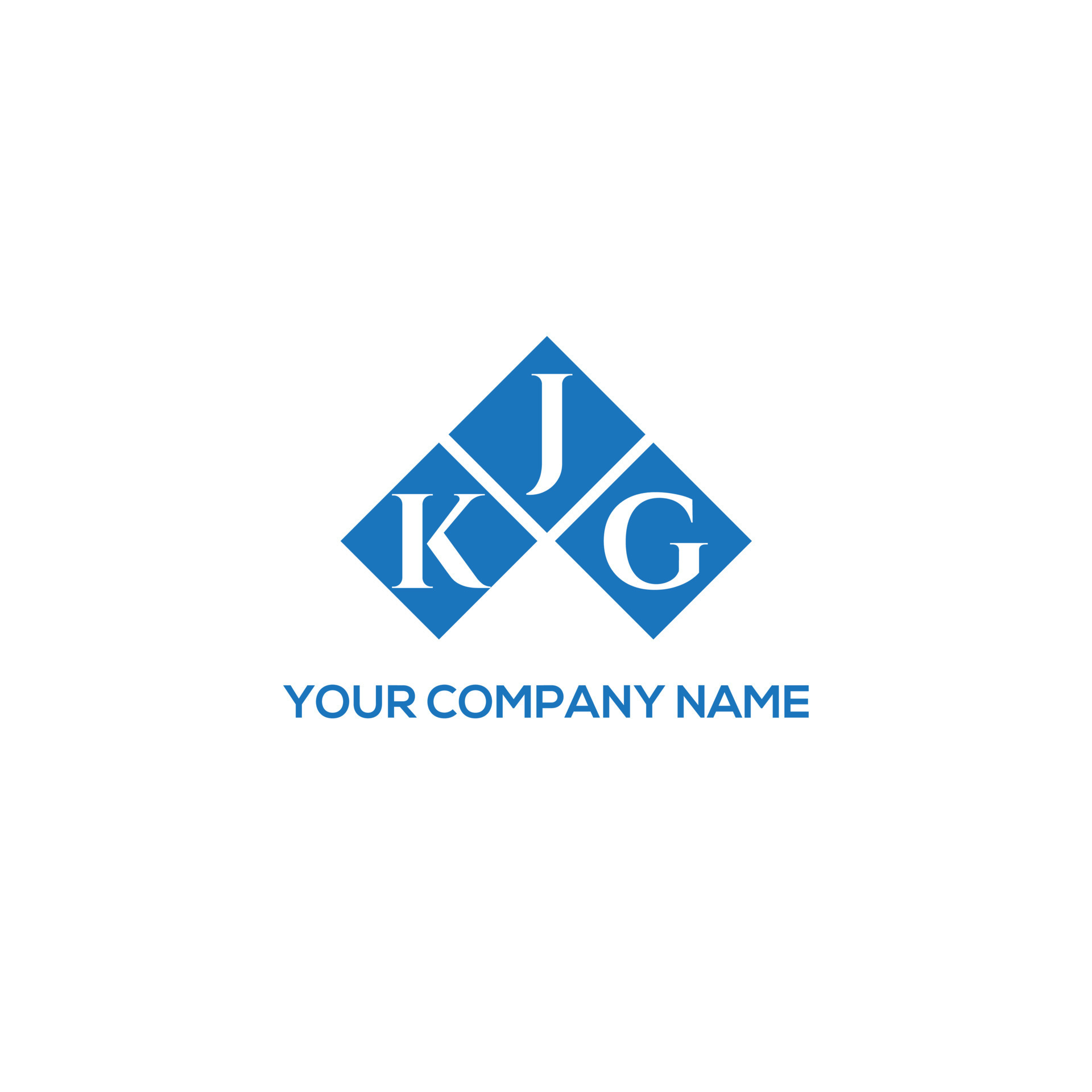 KJG letter logo design on WHITE background. KJG creative initials letter logo concept. KJG ...
