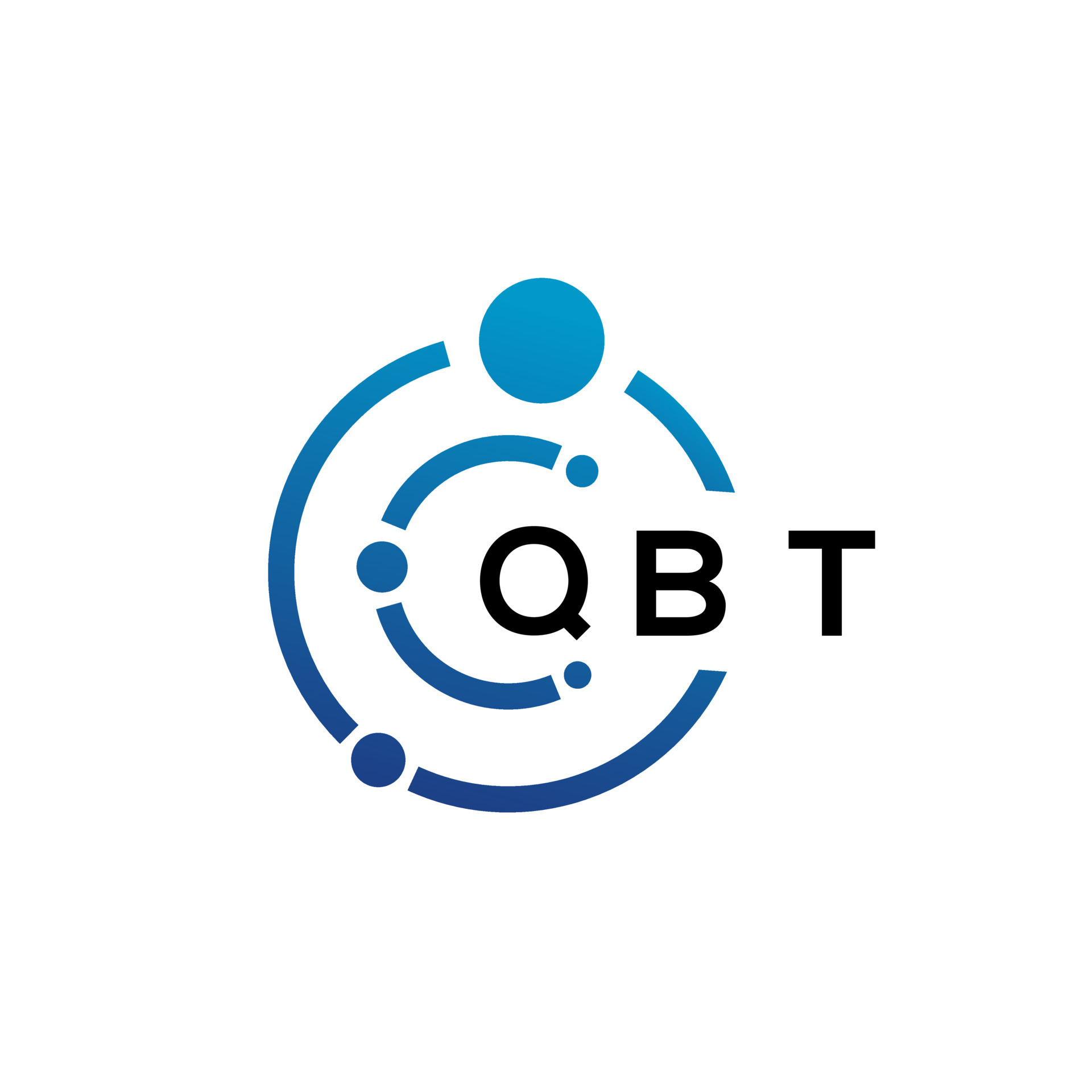 QBT letter technology logo design on white background. QBT creative initials letter IT logo ...