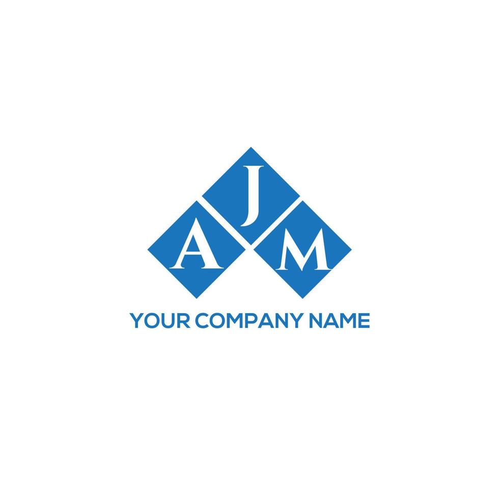 AJM letter logo design on WHITE background. AJM creative initials letter logo concept. AJM ...