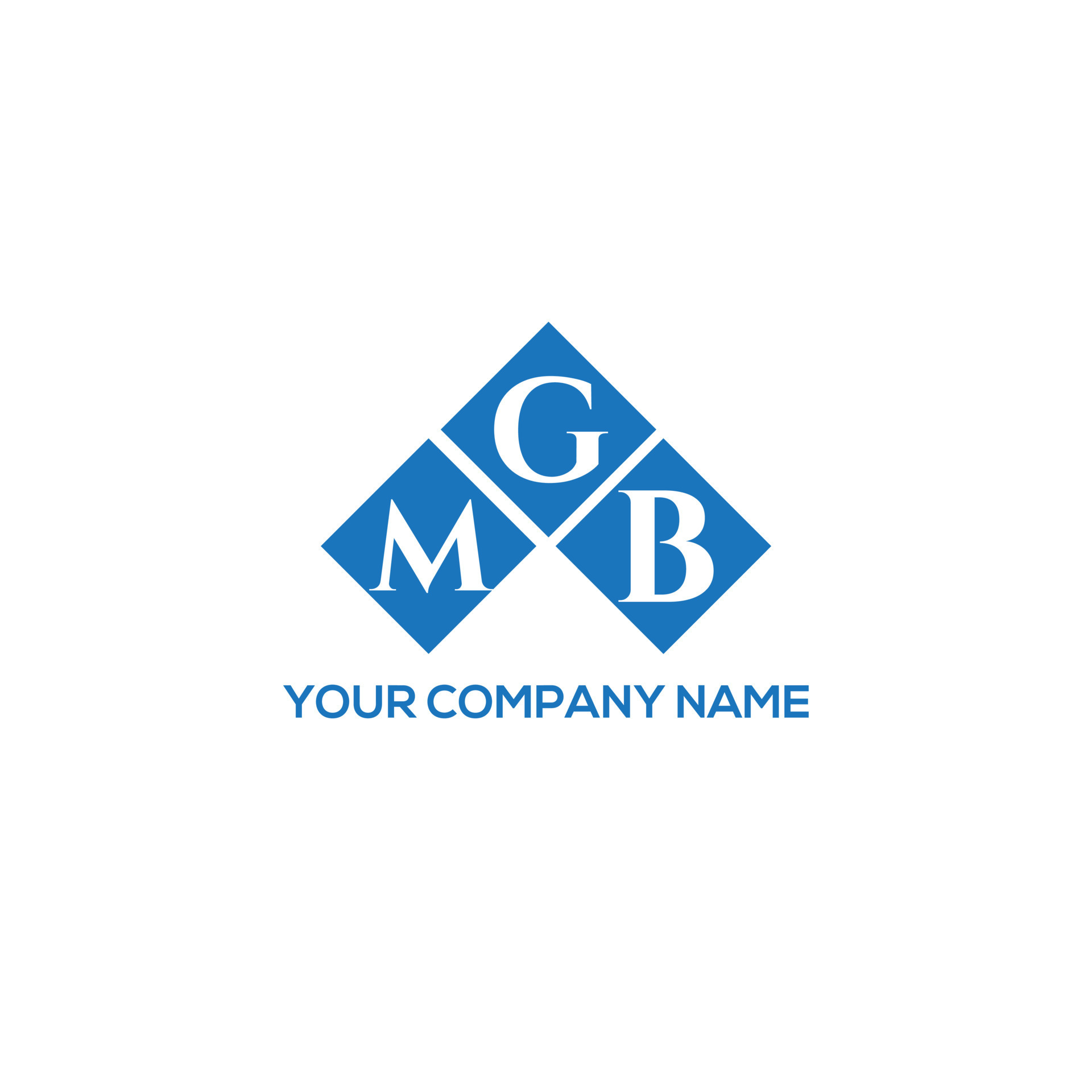 Mgb Letter Logo Design On White Background Mgb Creative Initials