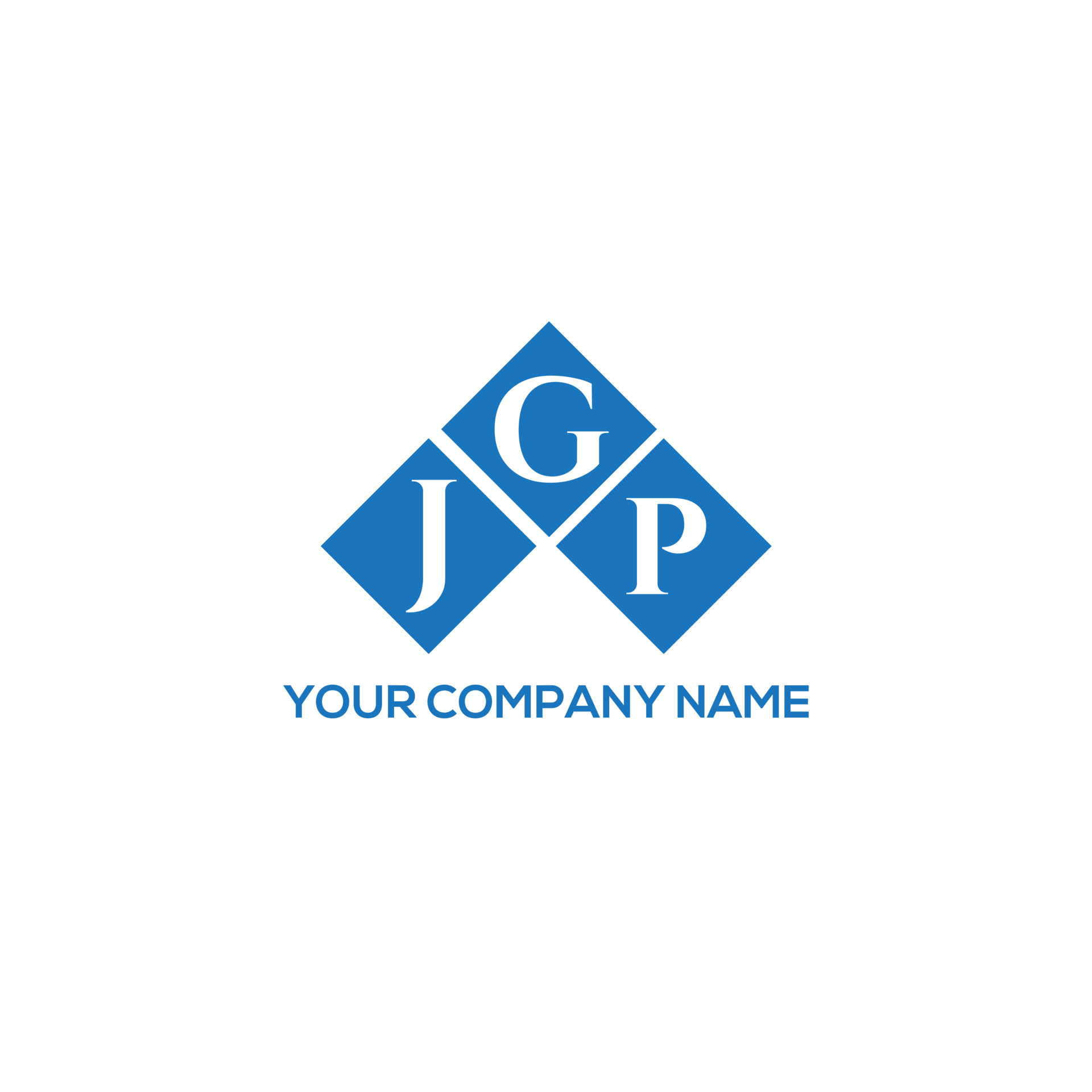 Jgp Letter Logo Design On White Background Jgp Creative Initials Letter Logo Concept Jgp