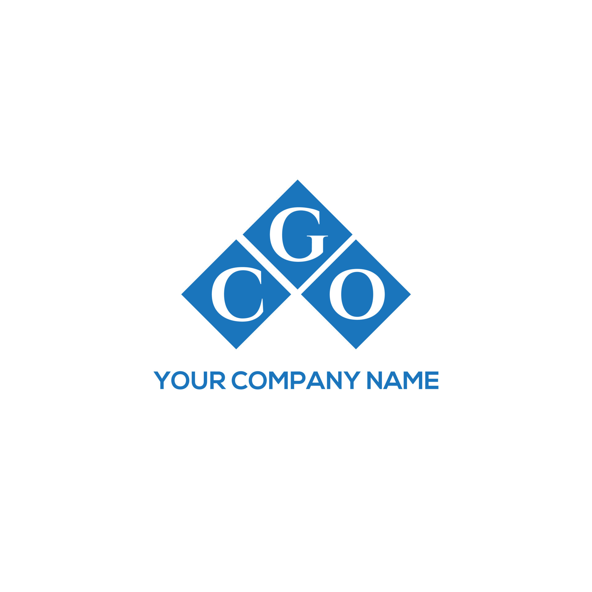 CGO letter logo design on WHITE background. CGO creative initials ...
