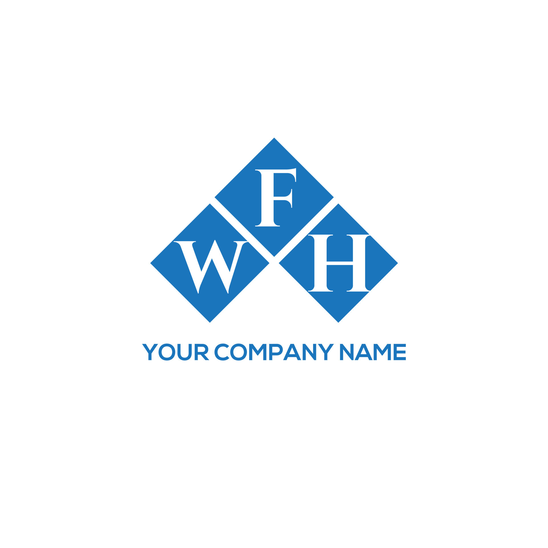 concepto de logotipo de letra inicial creativa wfh. wfh letter design ... concepto de logotipo de letra inicial creativa wfh. wfh letter design ...