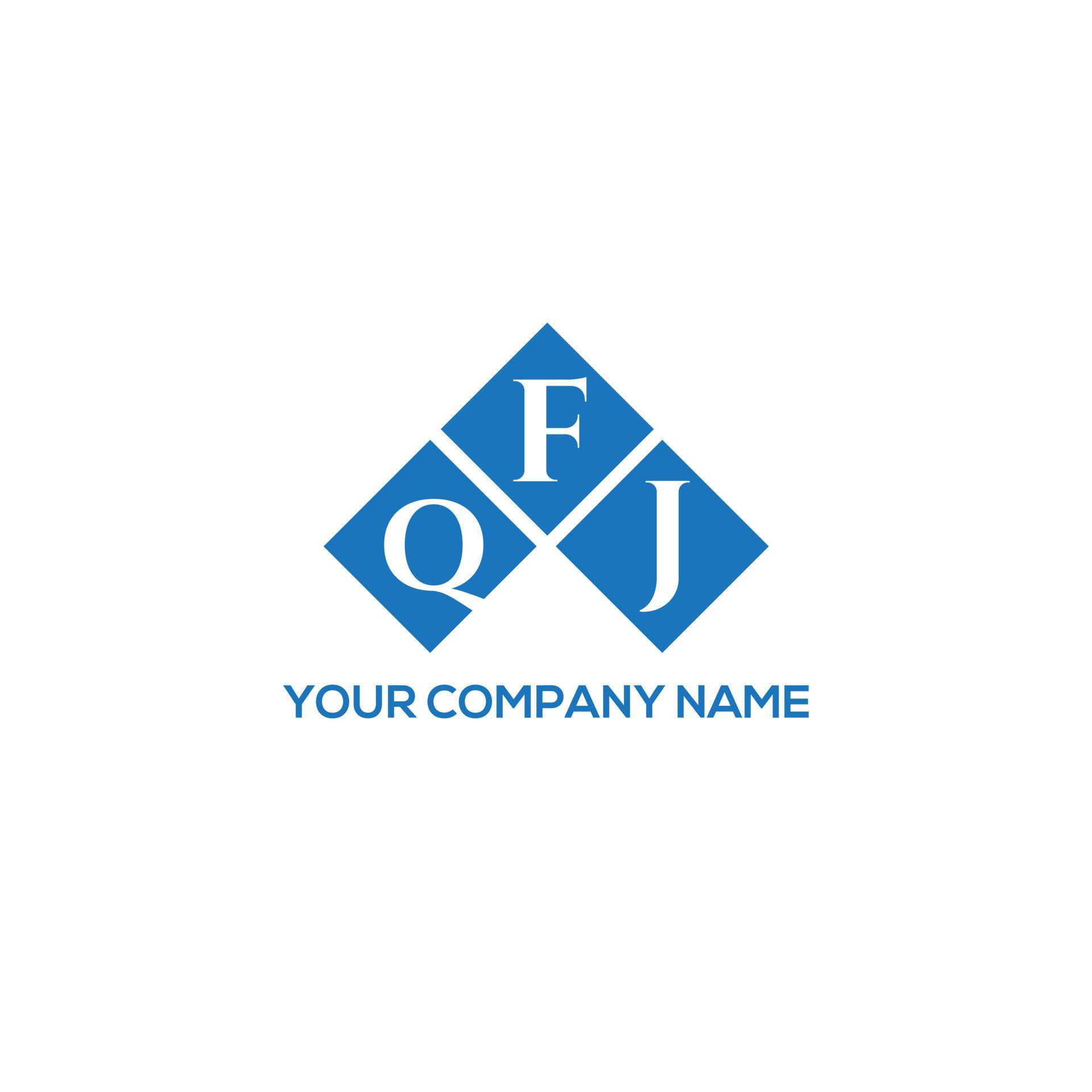QFJ letter logo design on WHITE background. QFJ creative initials letter logo concept. QFJ ...