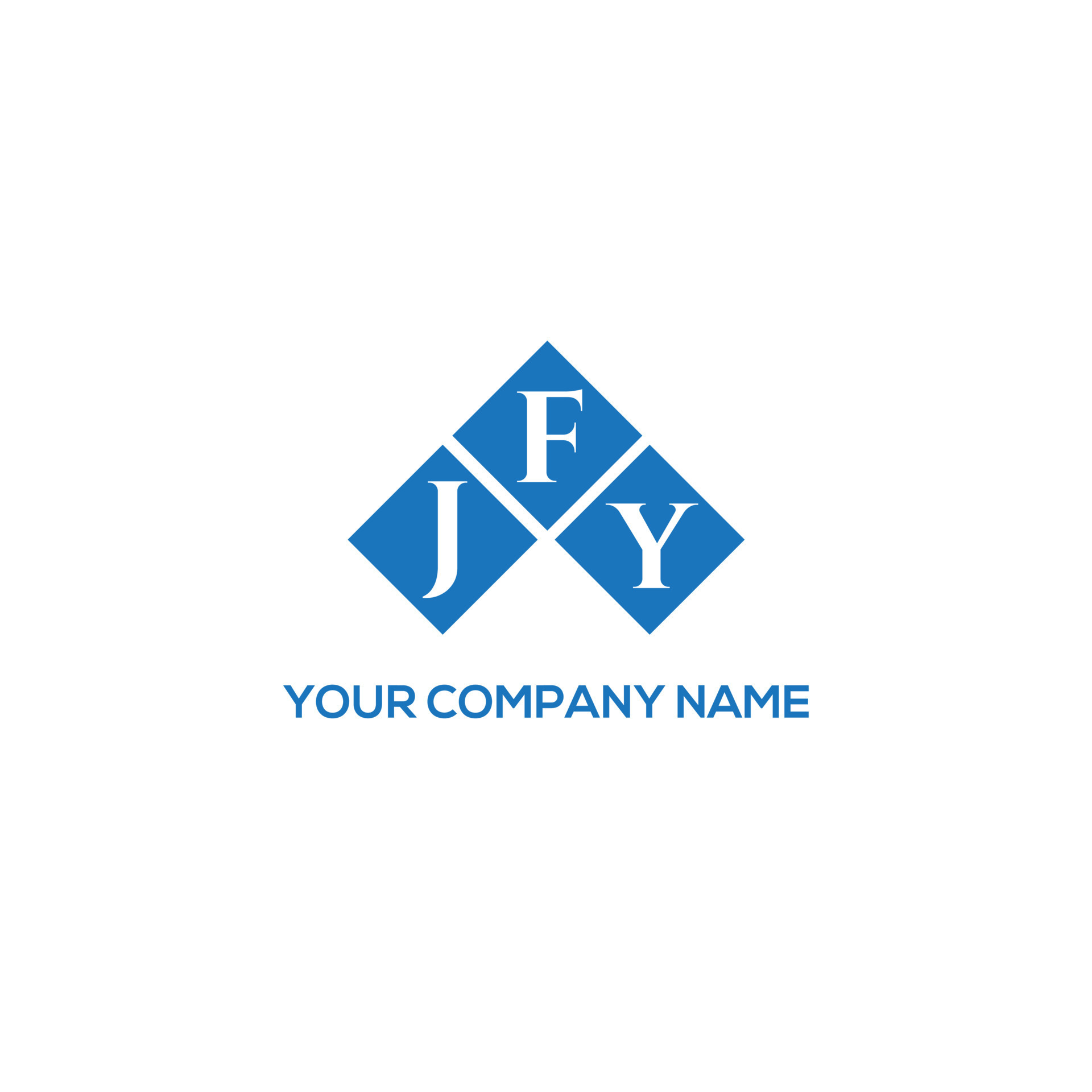 Diseño Del Logotipo De La Letra Jfy Sobre Fondo Blanco Concepto De Logotipo De Letra De