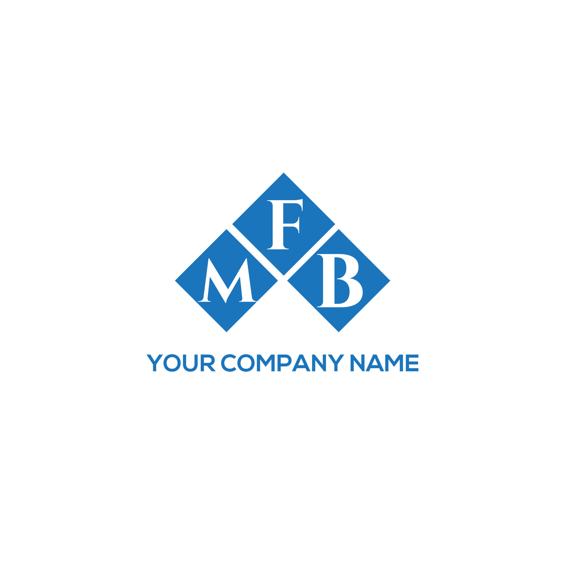 Mfb Letter Logo Design On White Background Mfb Creative Initials