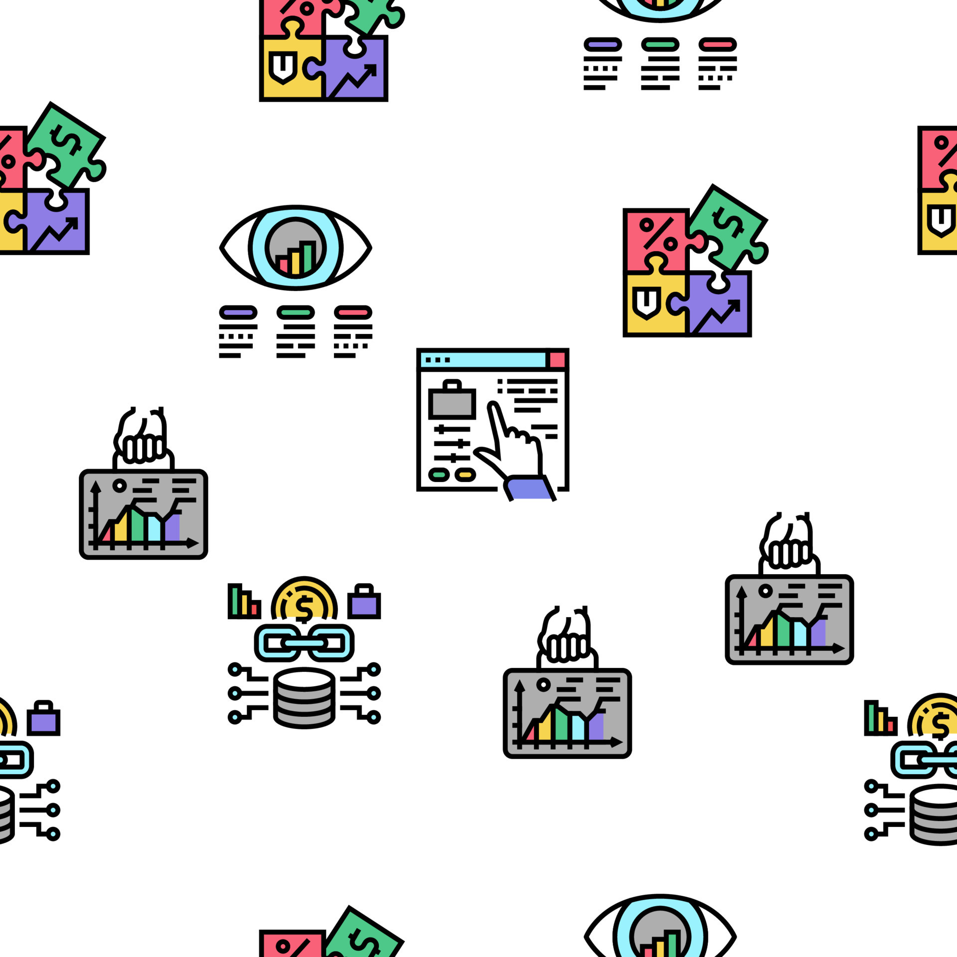 Solution Business Problem Task Vector Seamless Pattern 10142345 Vector ...