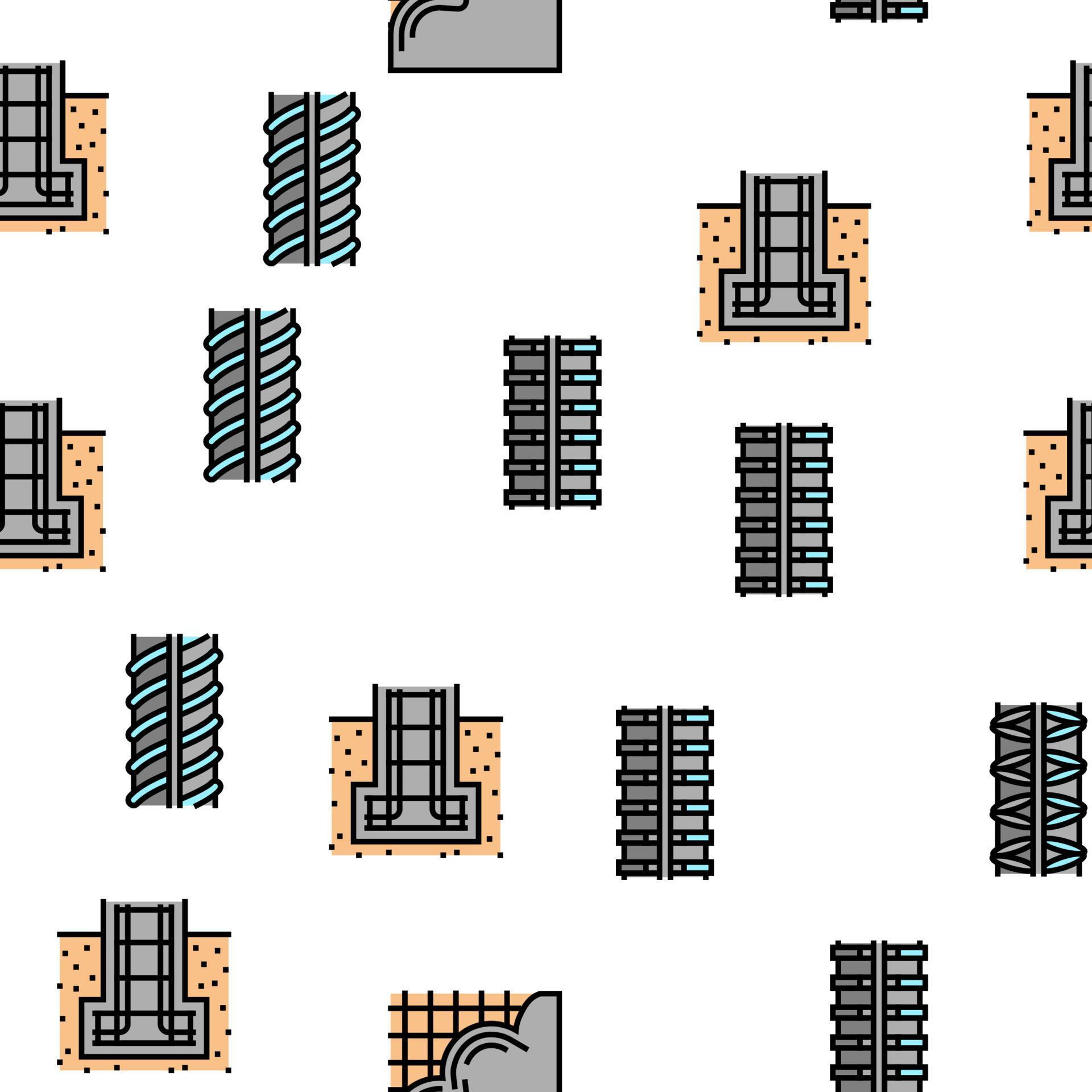 Rebar Construction Vector Seamless Pattern 10142800 Vector Art At Vecteezy