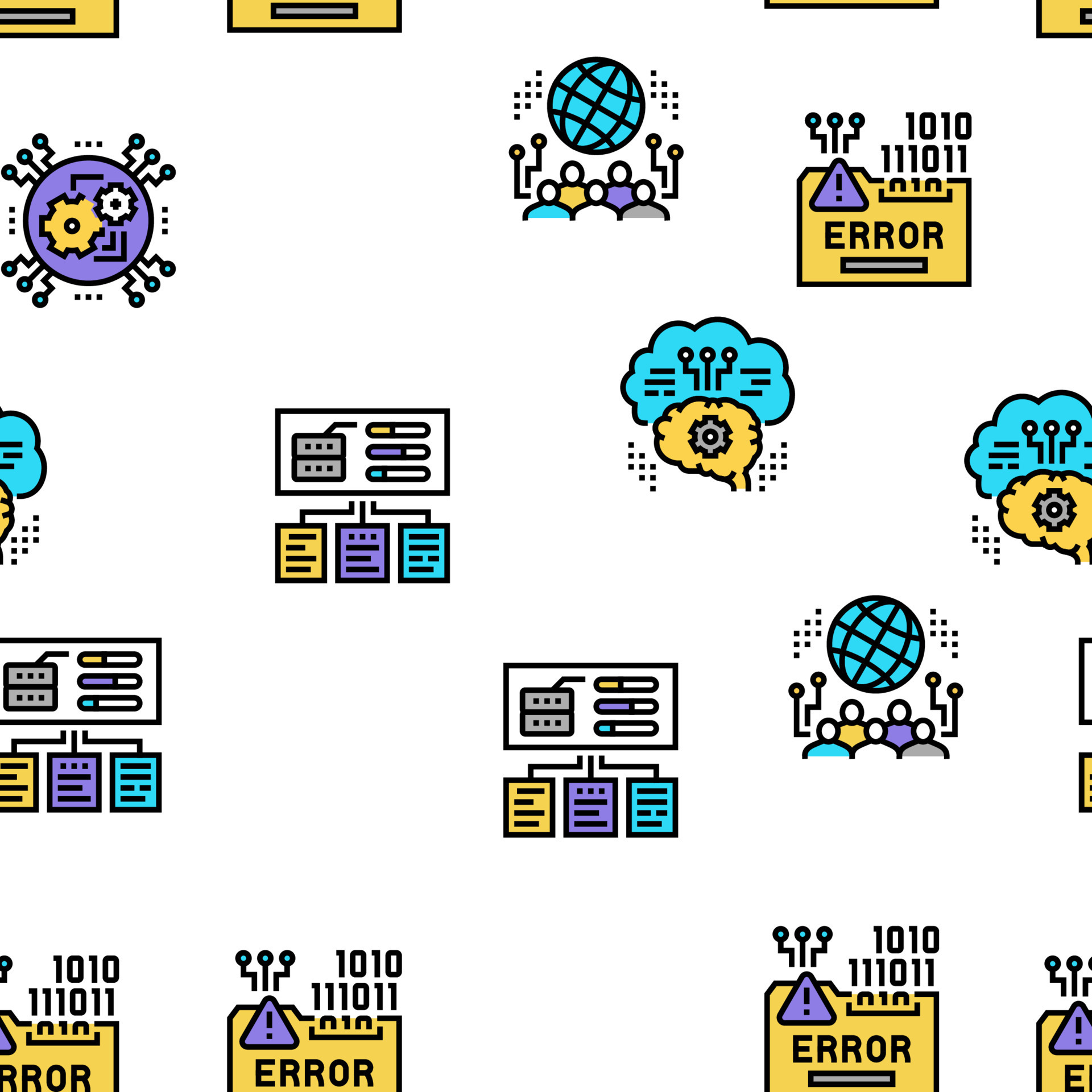 System Work Process Vector Seamless Pattern 10142907 Vector Art at Vecteezy