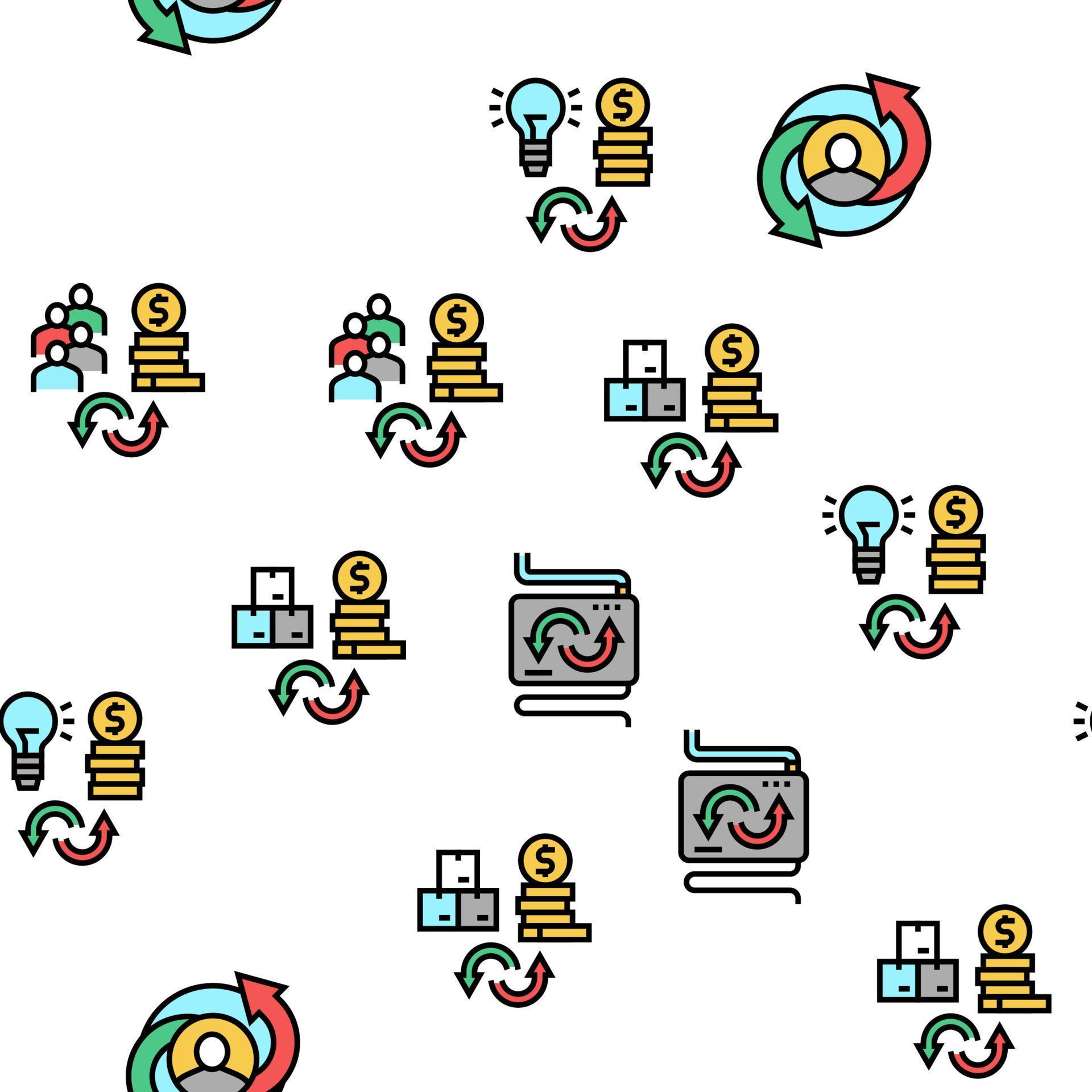 Converter Application Vector Seamless Pattern 10142913 Vector Art at ...