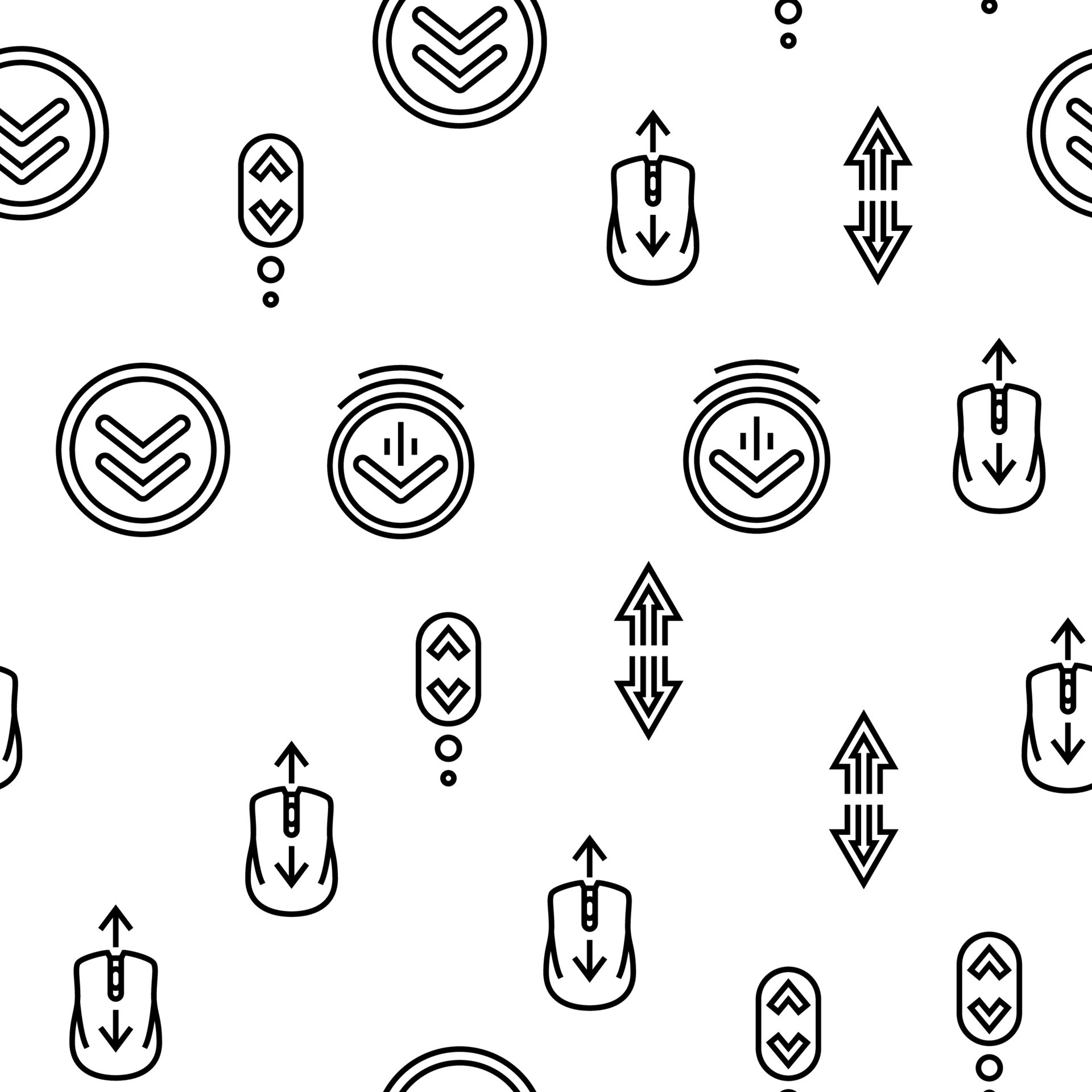 Scroll Computer Mouse Cursor Vector Seamless Pattern 10142984 Vector Art At Vecteezy