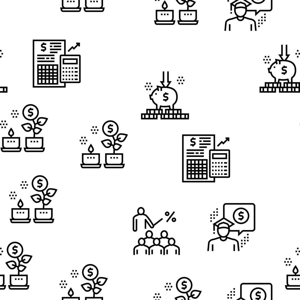 Financial Education Vector Seamless Pattern 10143031 Vector Art At Vecteezy