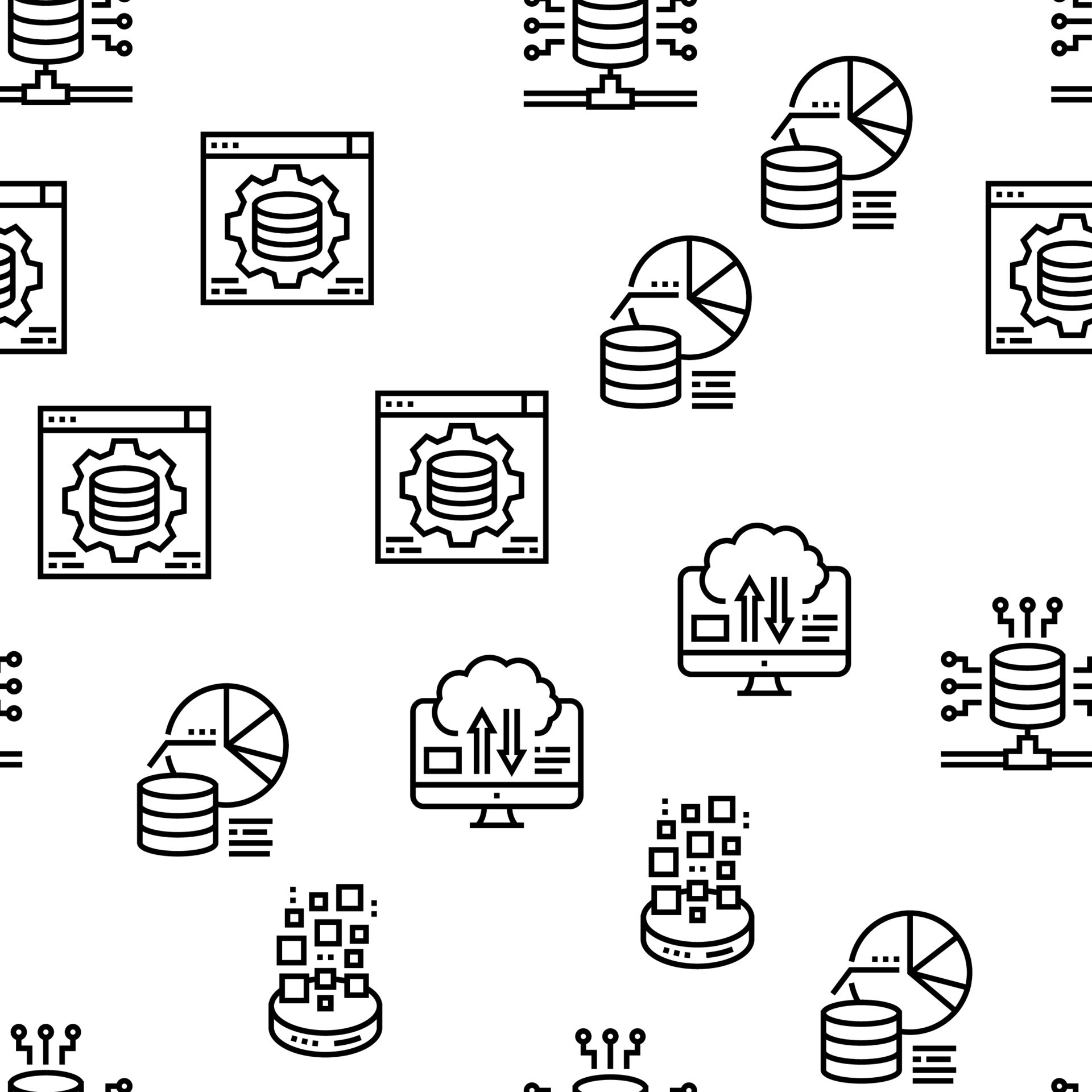 Digital Processing Vector Seamless Pattern 10143168 Vector Art at Vecteezy