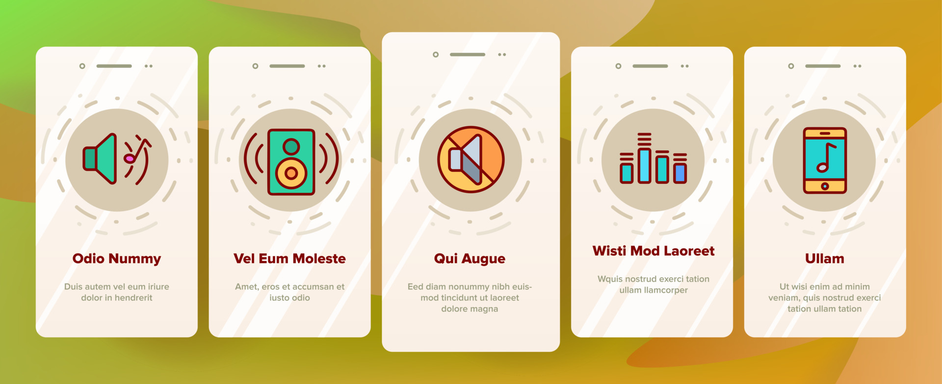 Music, Audio Vector Onboarding 10143312 Vector Art at Vecteezy