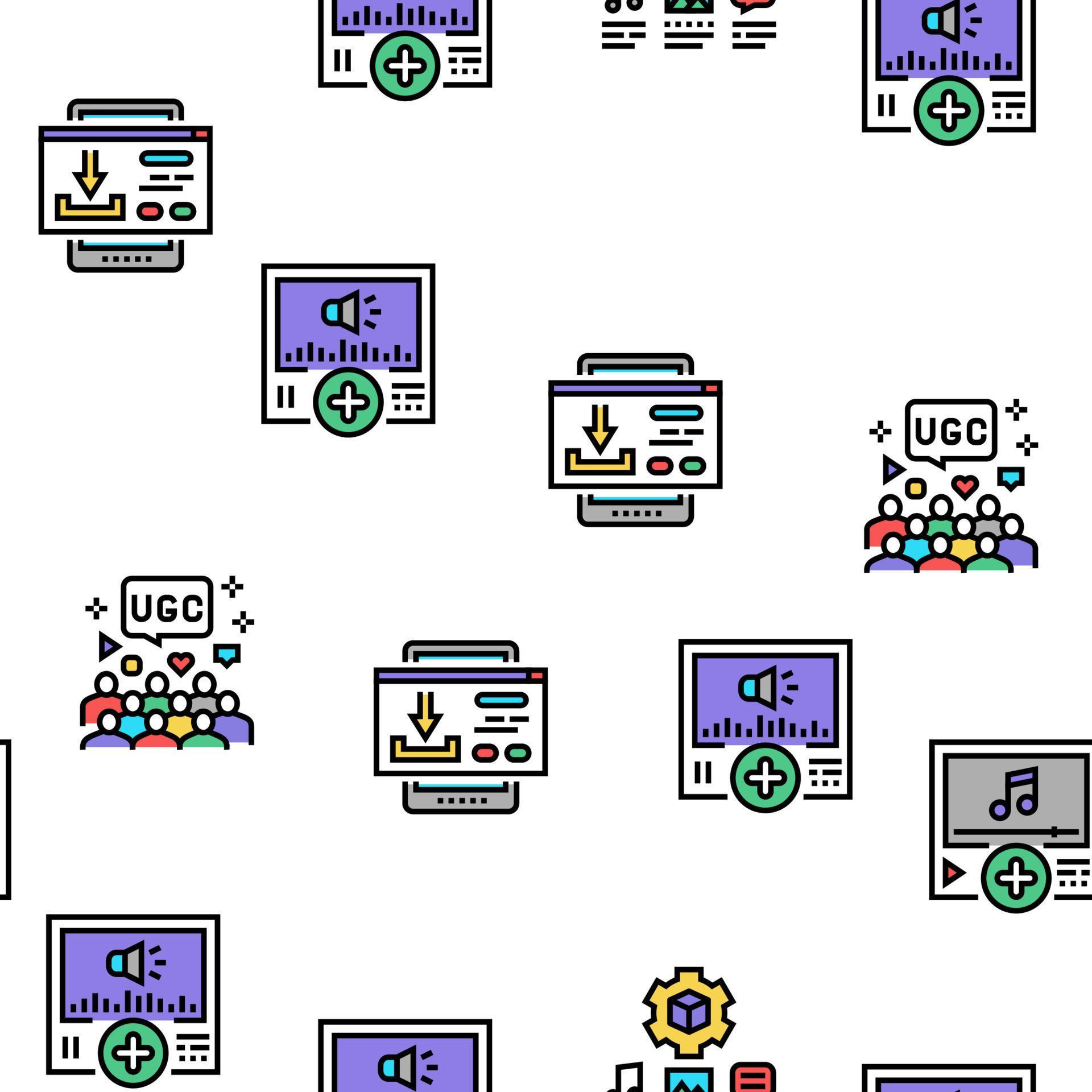 User Generated Content Vector Seamless Pattern 10143708 Vector Art At 3717