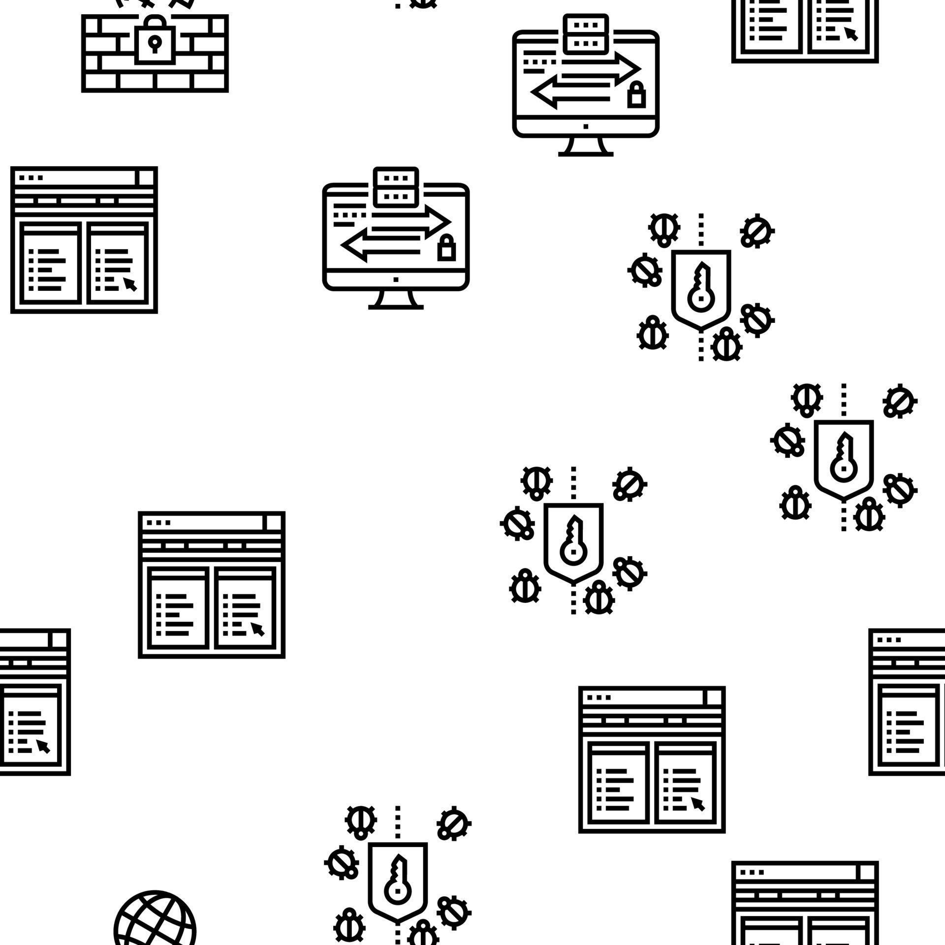 Ssh Sftp File Transfer Protocol Icons Set Vector 10144066 Vector Art At Vecteezy