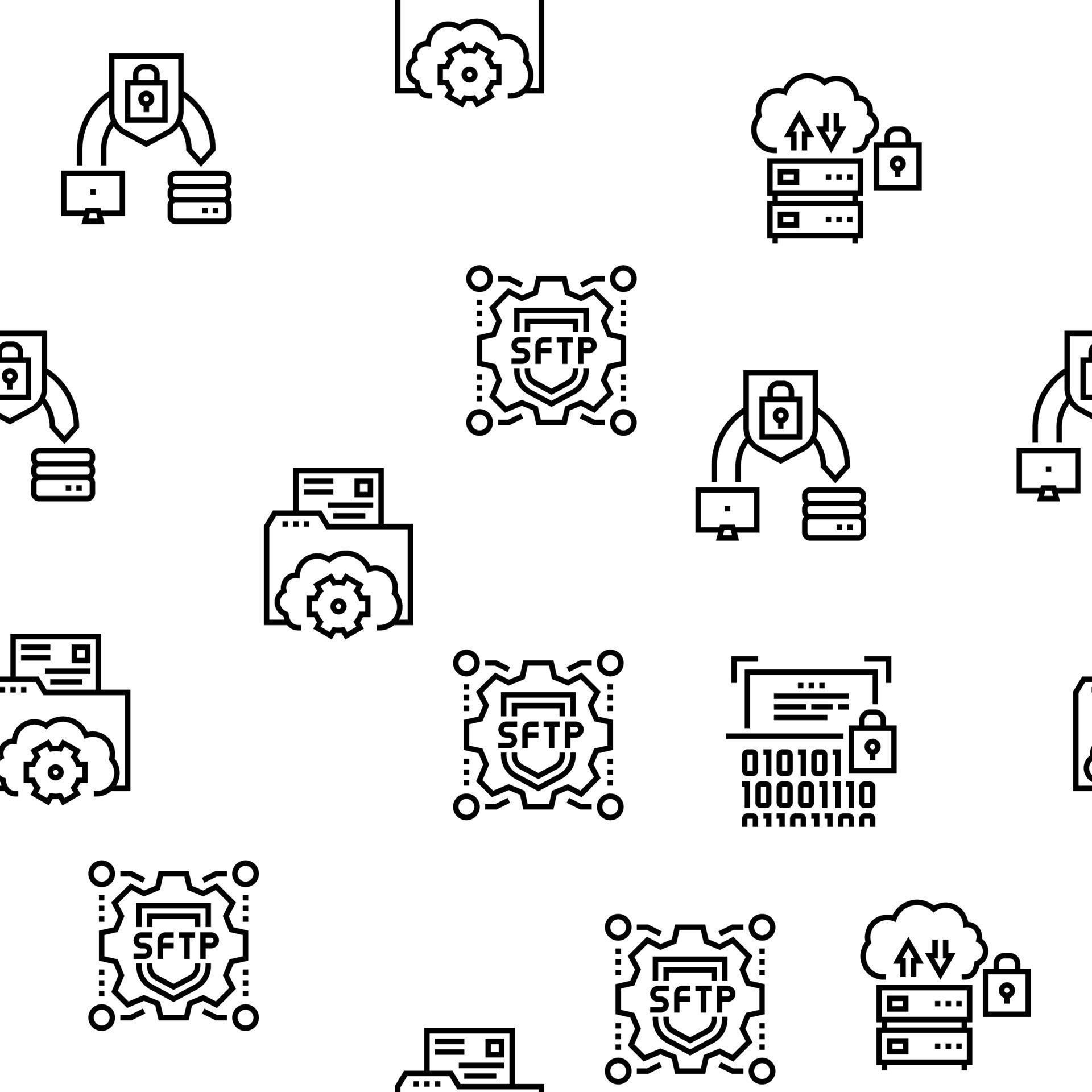 Ssh, Sftp File Transfer Protocol Icons Set Vector 10144069 Vector Art ... Ssh, Sftp File Transfer Protocol Icons Set Vector 10144069 Vector Art ...