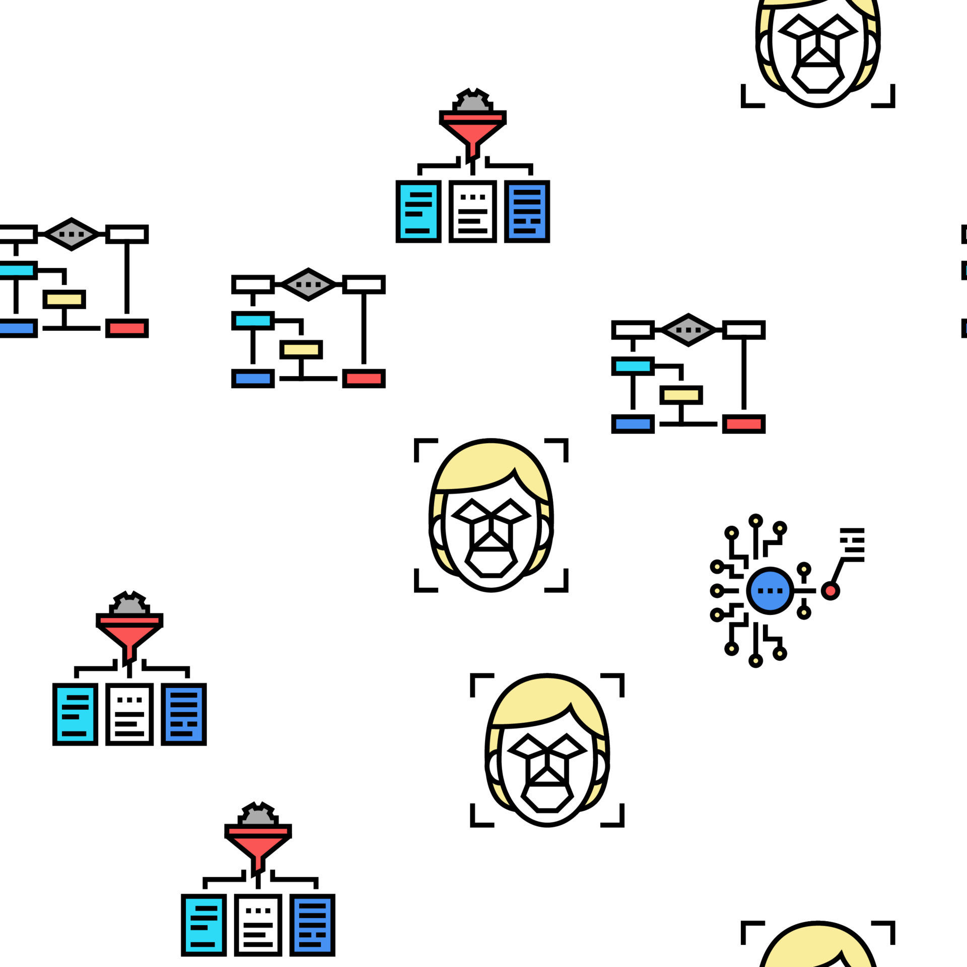 Neural Network And Ai Vector Seamless Pattern 10144149 Vector Art At Vecteezy