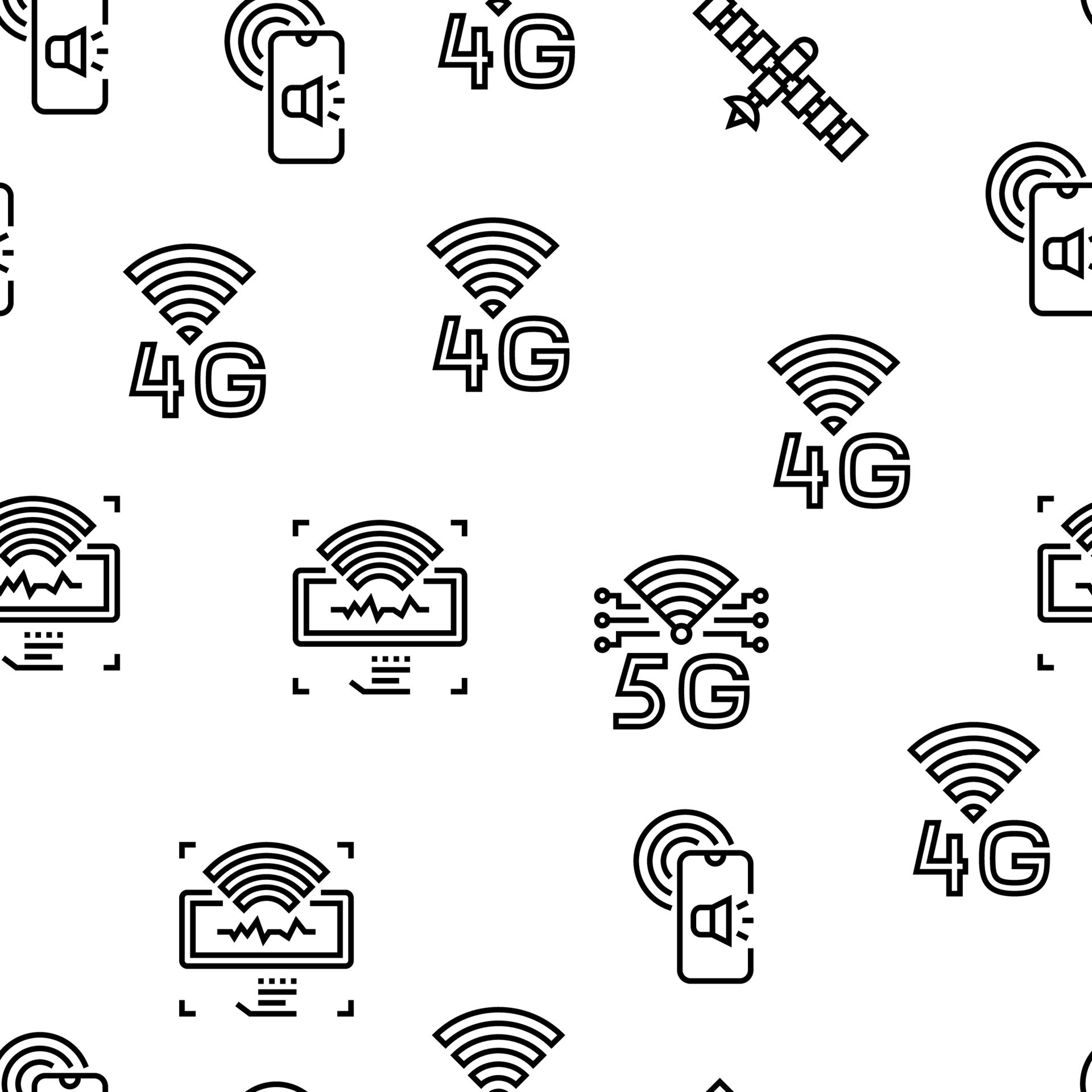 Telecommunication Technology Vector Seamless Pattern 10144339 Vector ... Telecommunication Technology Vector Seamless Pattern 10144339 Vector ...