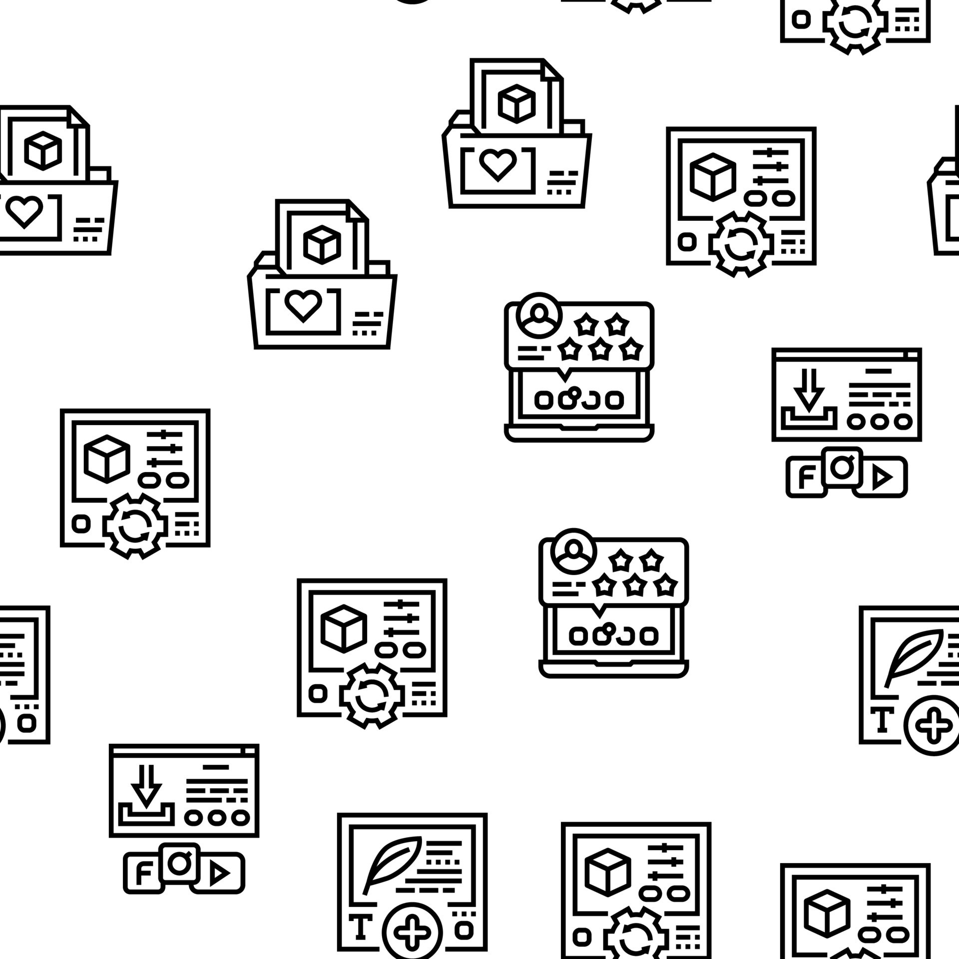 User Generated Content Vector Seamless Pattern 10144533 Vector Art at ...