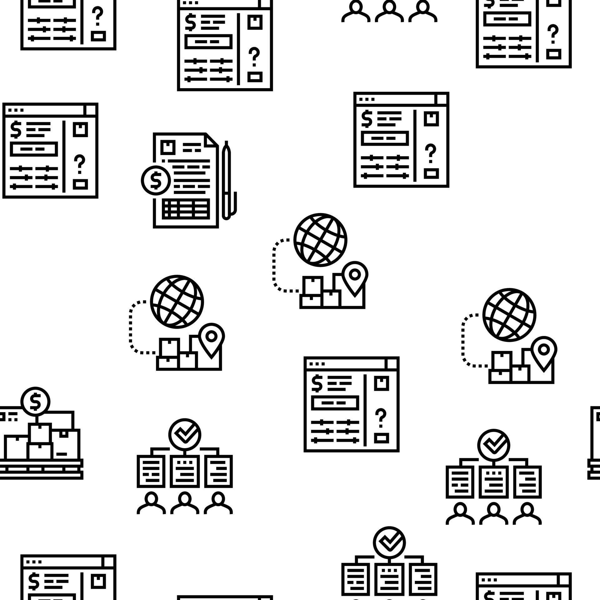 Procurement Process Vector Seamless Pattern 10144960 Vector Art at Vecteezy