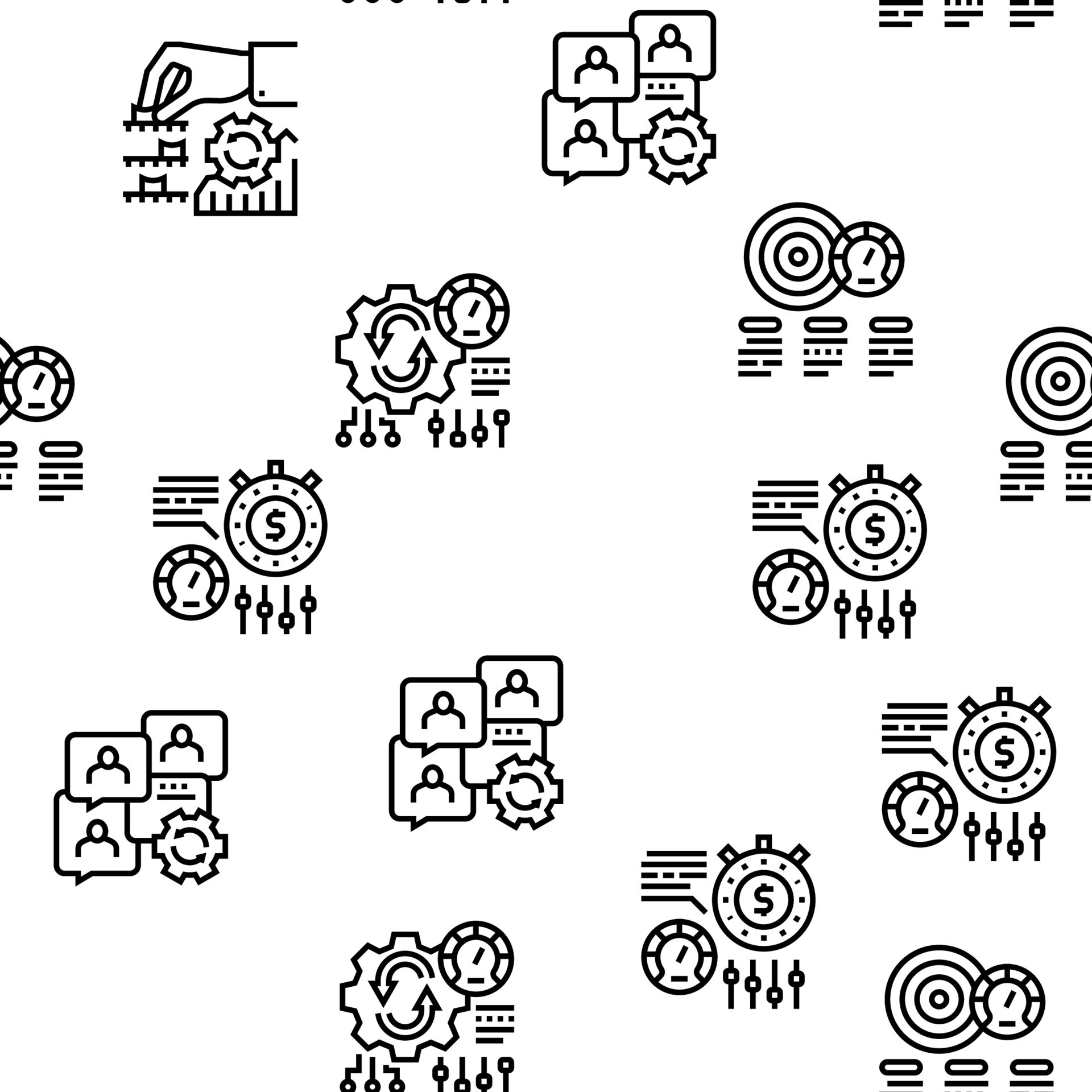 Optimize Operations Vector Seamless Pattern 10144961 Vector Art At Vecteezy