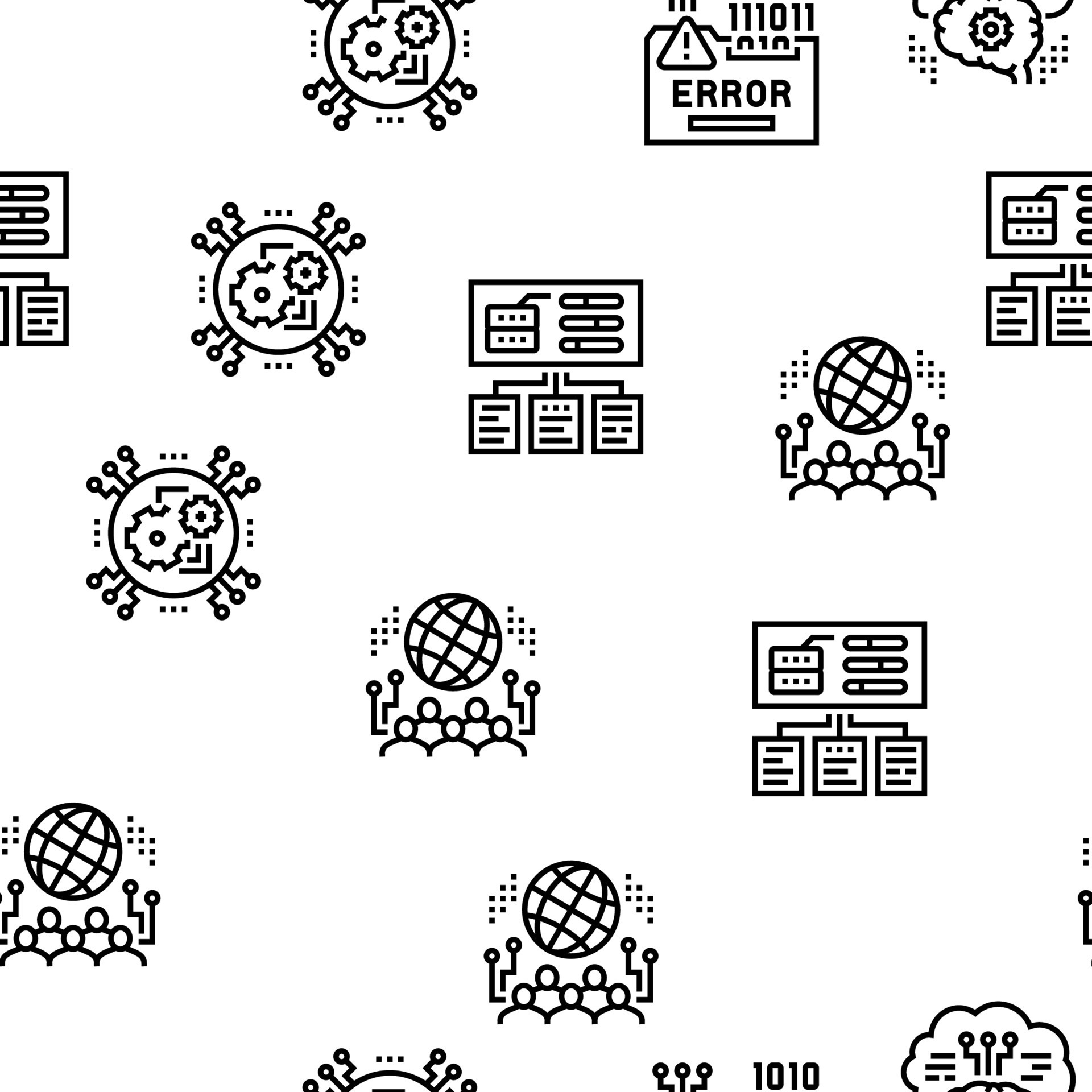 System Work Process Vector Seamless Pattern 10145166 Vector Art at Vecteezy