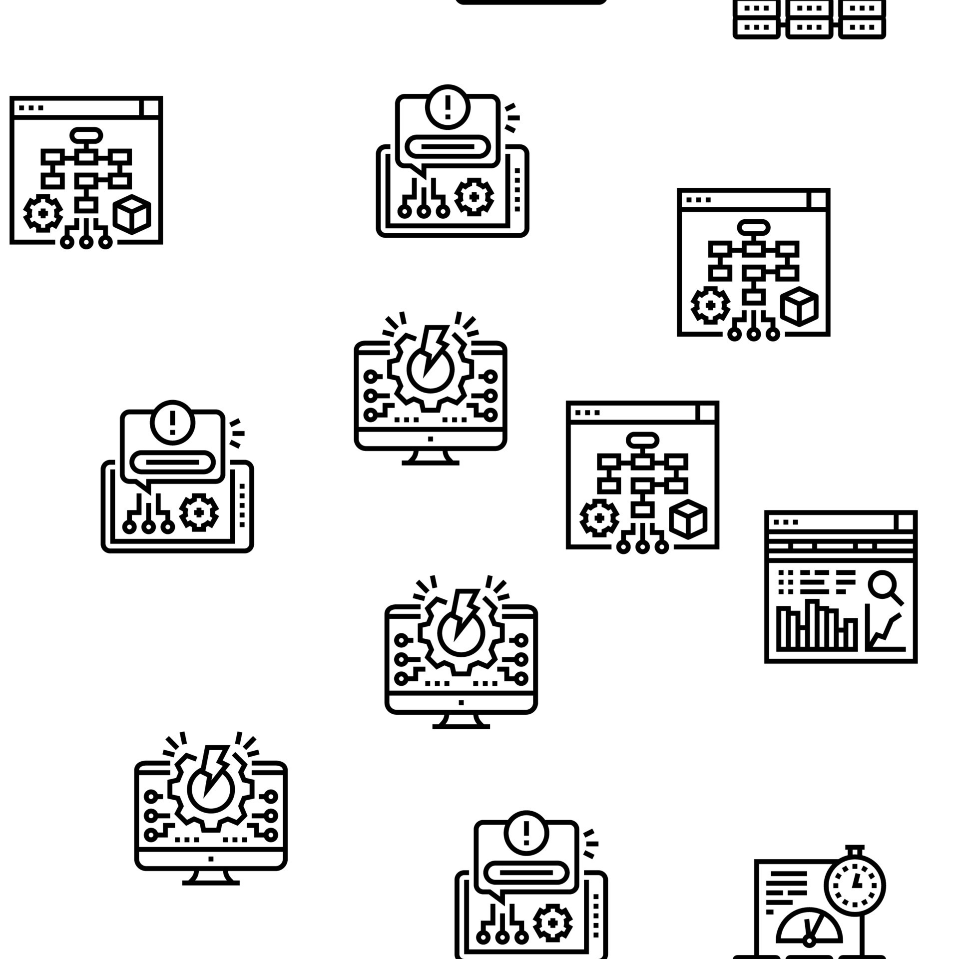 System Work Process Vector Seamless Pattern 10145169 Vector Art at Vecteezy