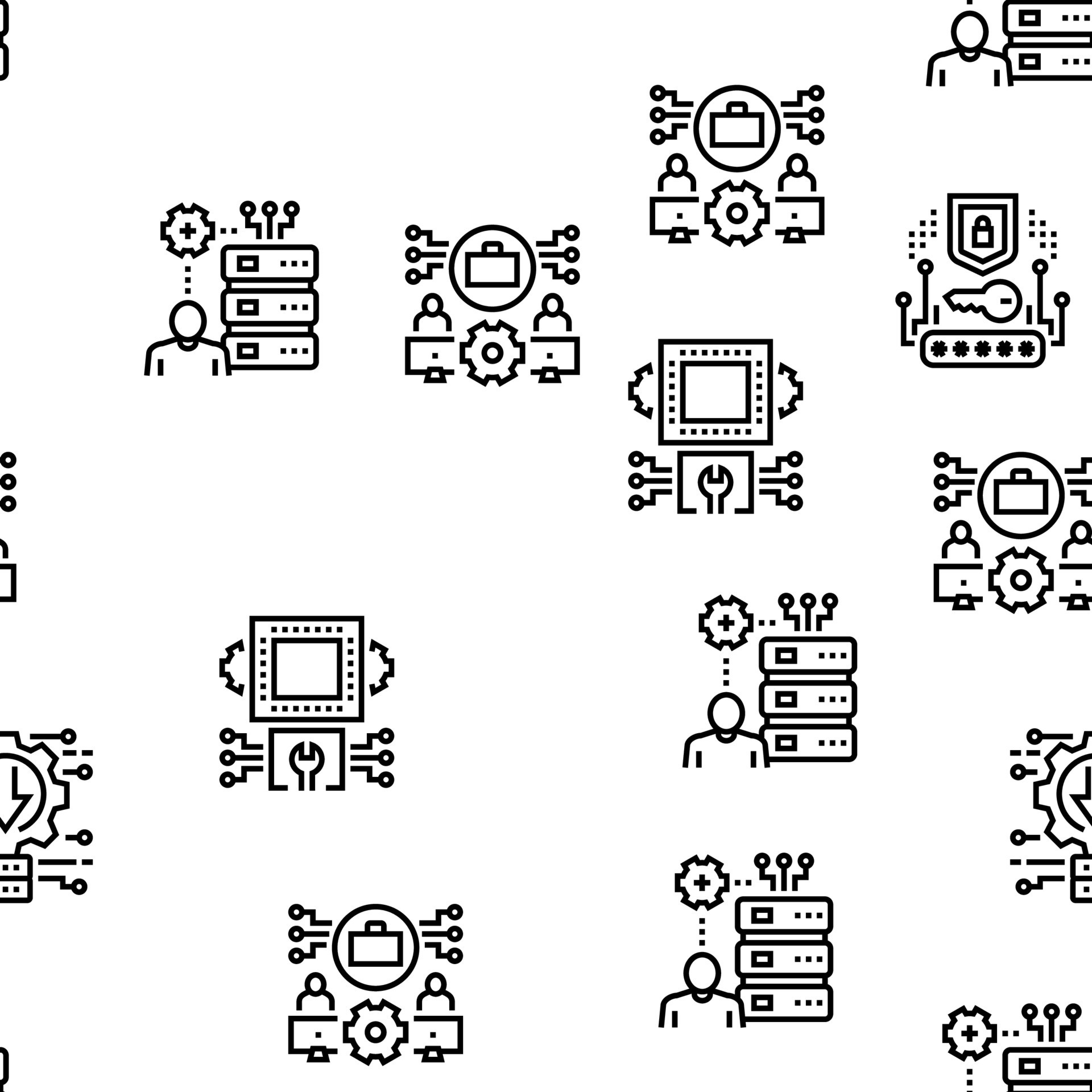 System Work Process Vector Seamless Pattern 10145237 Vector Art at Vecteezy