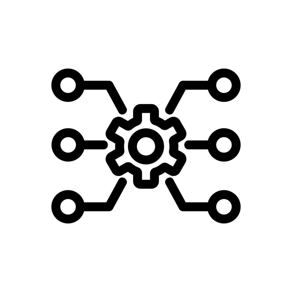 Vector icon settings feature. Isolated contour symbol illustration ...