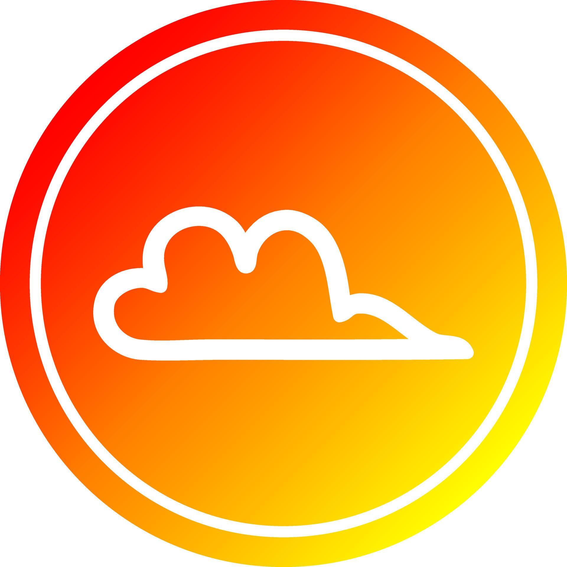 Weather Cloud Circular In Hot Gradient Spectrum 10147634 Vector Art At