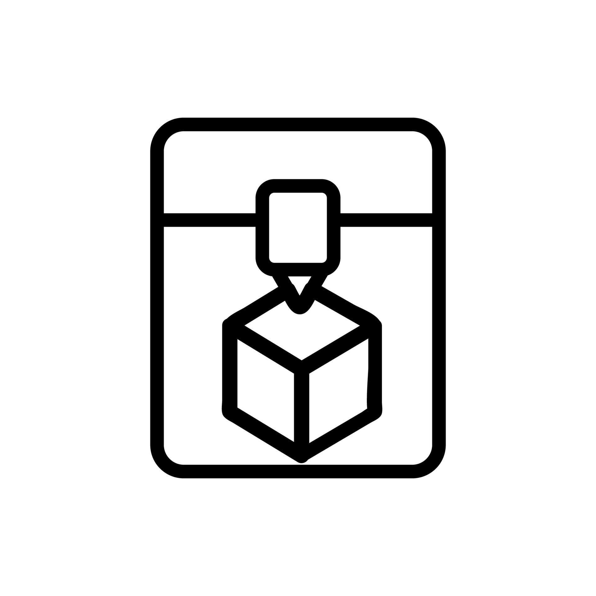 3D print printer icon vector. Isolated contour symbol illustration ...