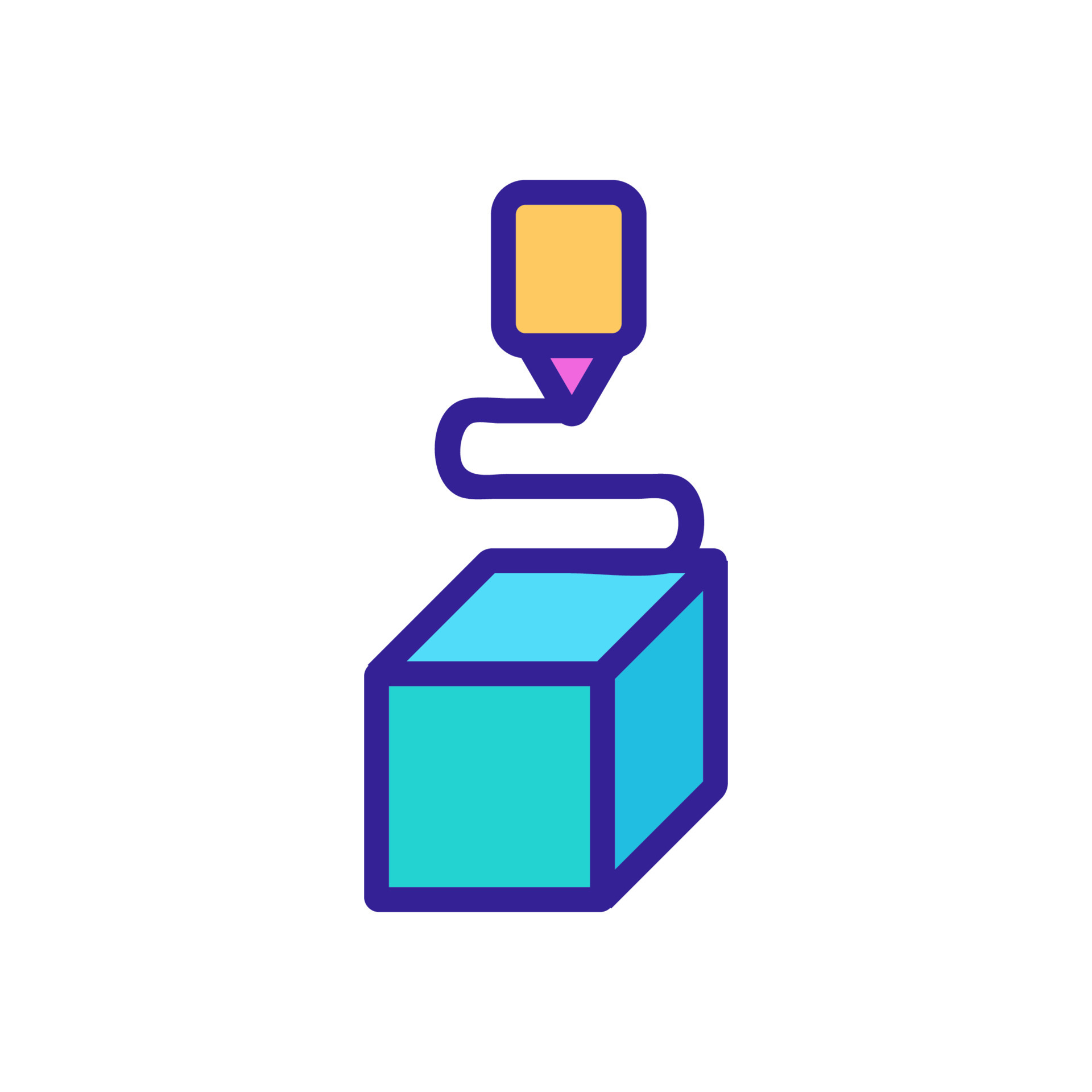 3d Print Printer Icon Vector Isolated Contour Symbol Illustration 10150584 Vector Art At Vecteezy