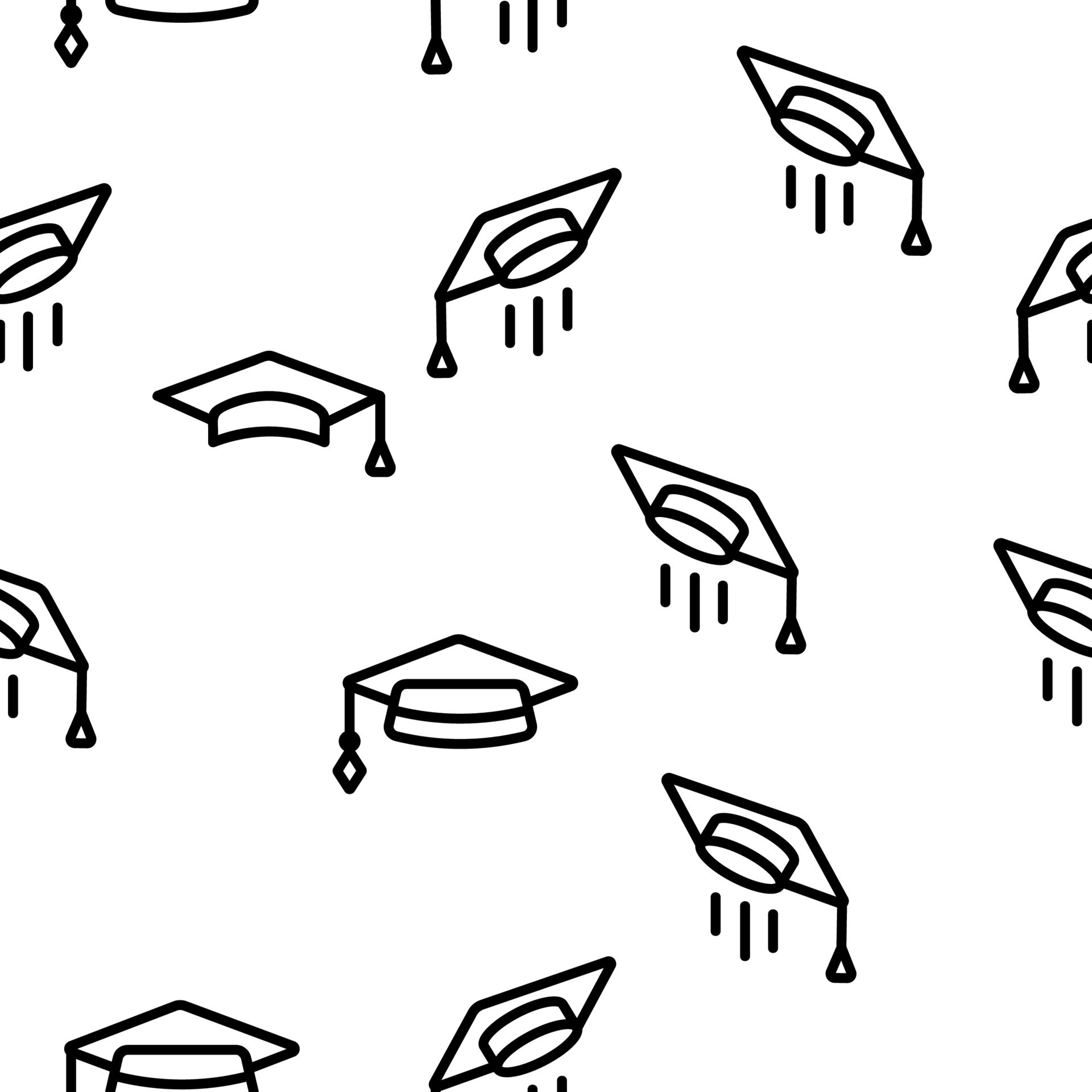 Mortarboard, Academic Cap Vector Seamless Pattern 10150651 Vector Art ... Mortarboard, Academic Cap Vector Seamless Pattern 10150651 Vector Art ...