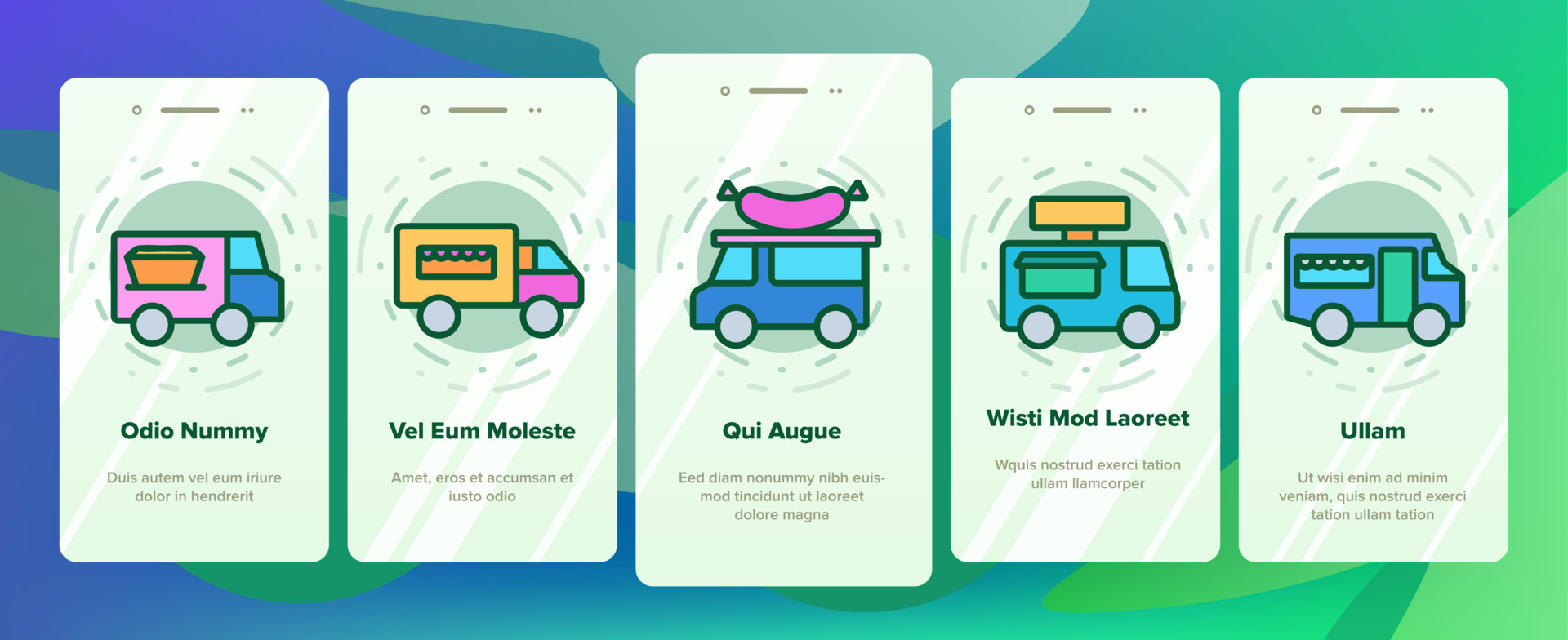 Food Truck Transport Onboarding Icons Set Vector 10151887 Vector Art at ... Food Truck Transport Onboarding Icons Set Vector 10151887 Vector Art at ...