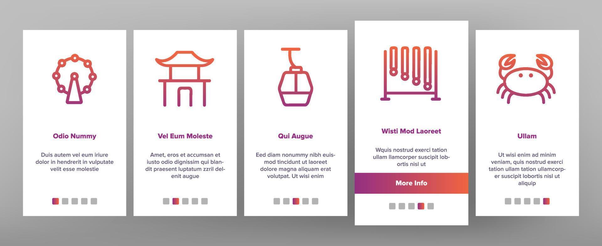 Singapore Onboarding Icons Set Vector 10155931 Vector Art At Vecteezy