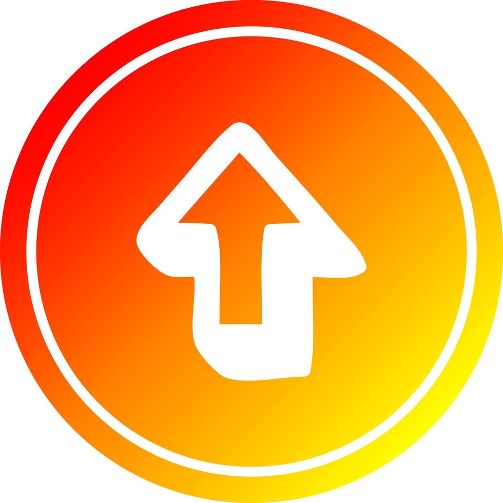 Direction Arrow Circular In Hot Gradient Spectrum 10158062 Vector Art