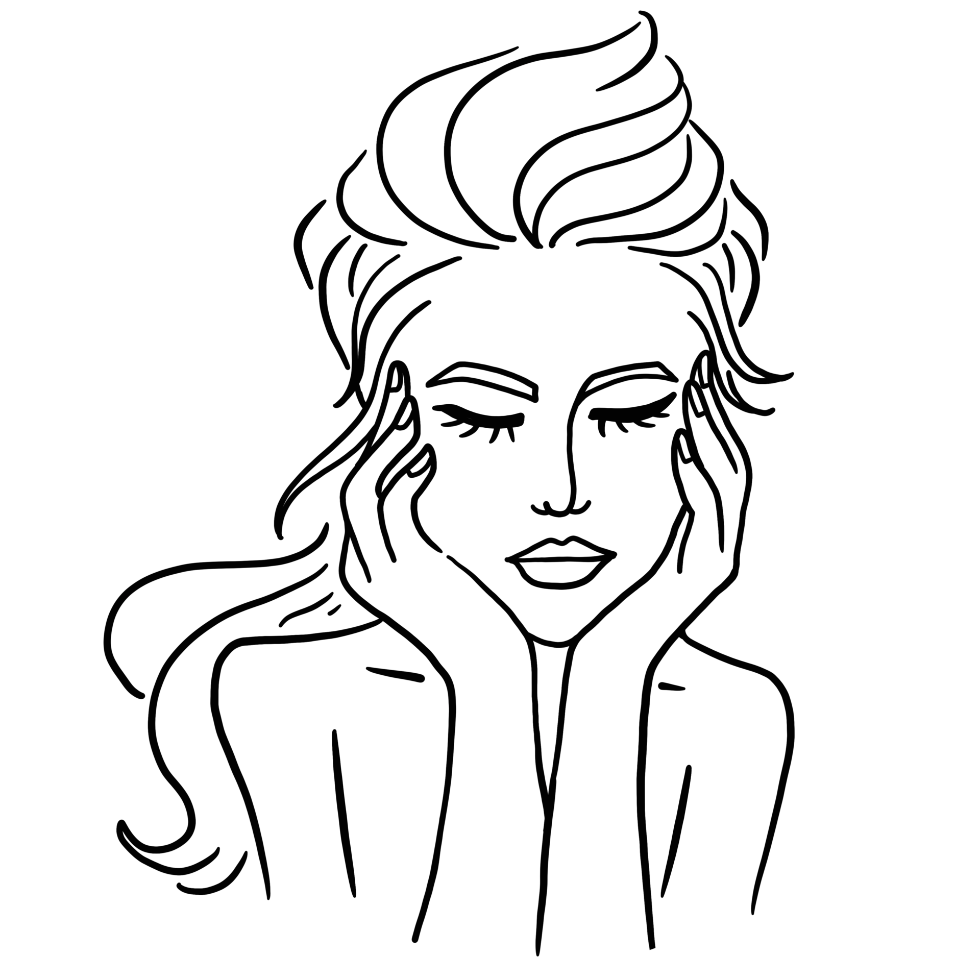 Beauty Woman Woman Line Art Woman Pose 10161365 Png