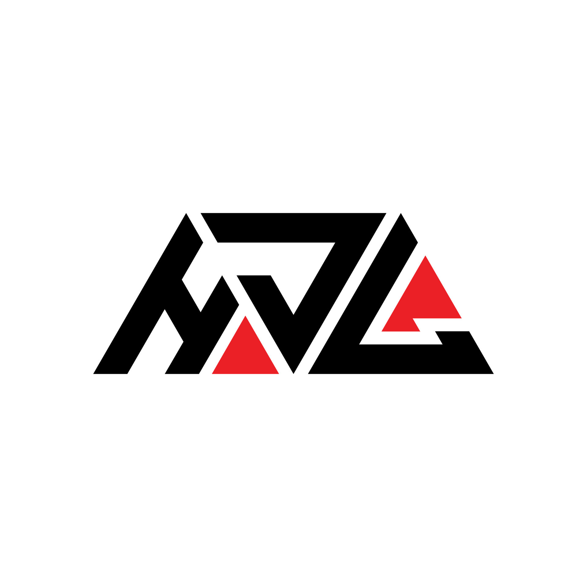 diseño de logotipo de letra triangular hjl con forma de triángulo. monograma de diseño del ...