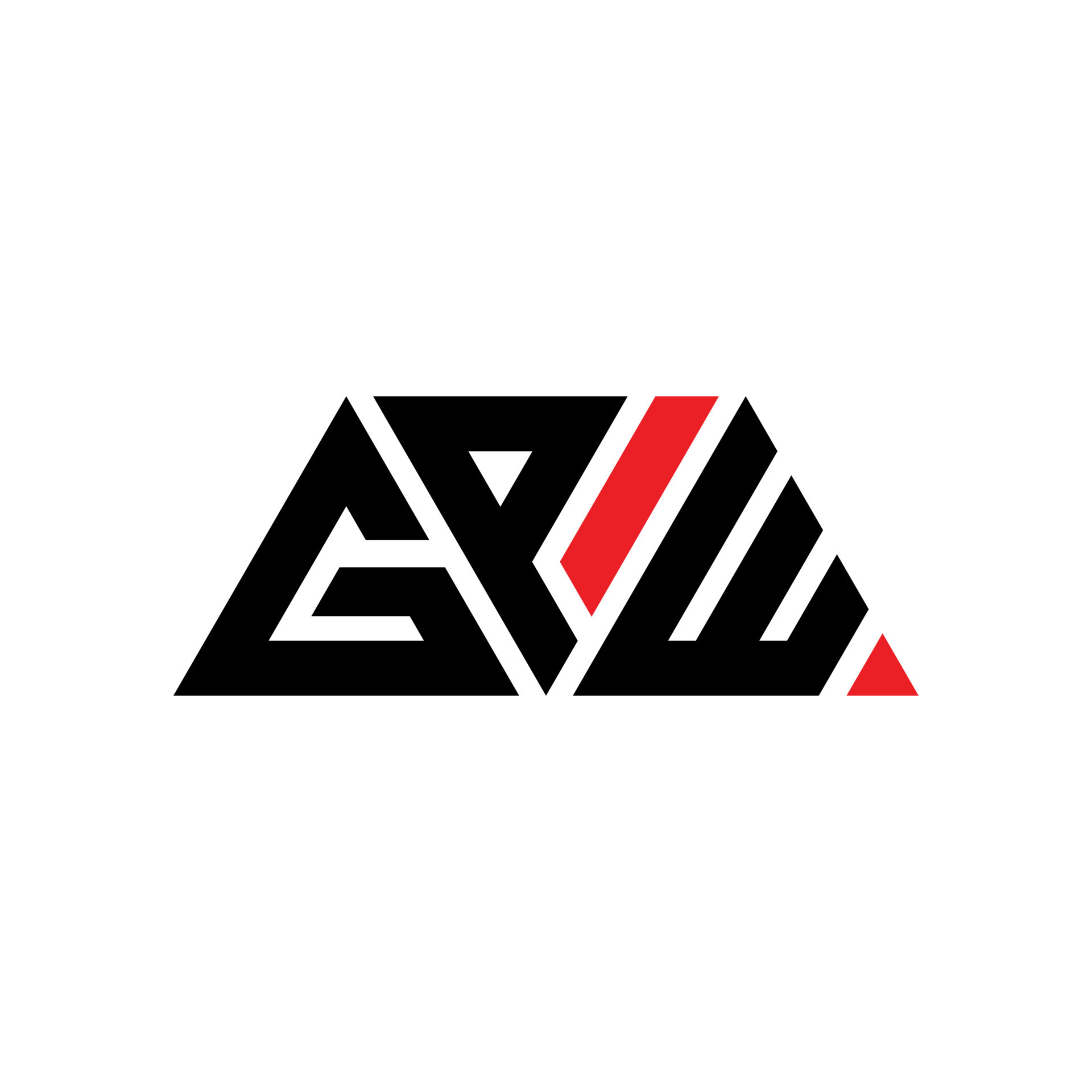 diseño de logotipo de letra triangular gpw con forma de triángulo. monograma de diseño de ...